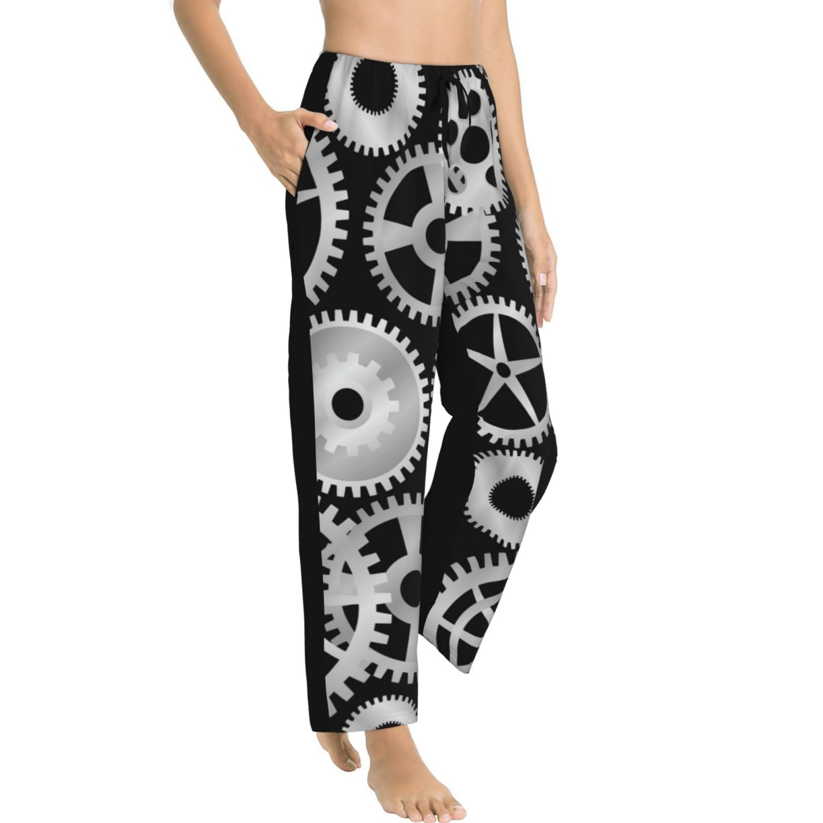 Fotbe Metallic Gears Women's Pajama Pants,Sleepwear Pants,Pj Bottoms ...
