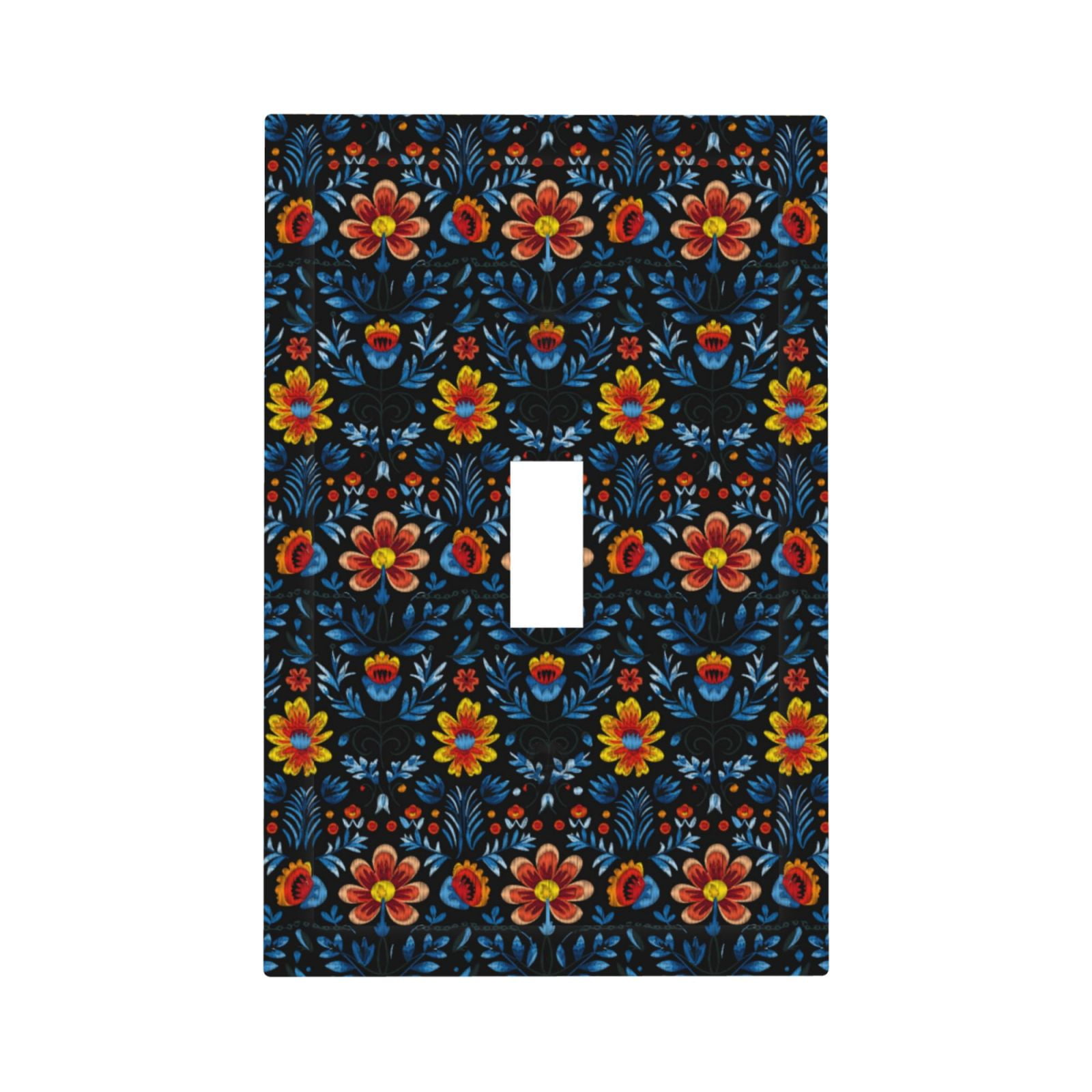 Fotbe Mexican Flower Print Duplex Receptacle Wall Plate, 1-Gang 5.0" x3 ...