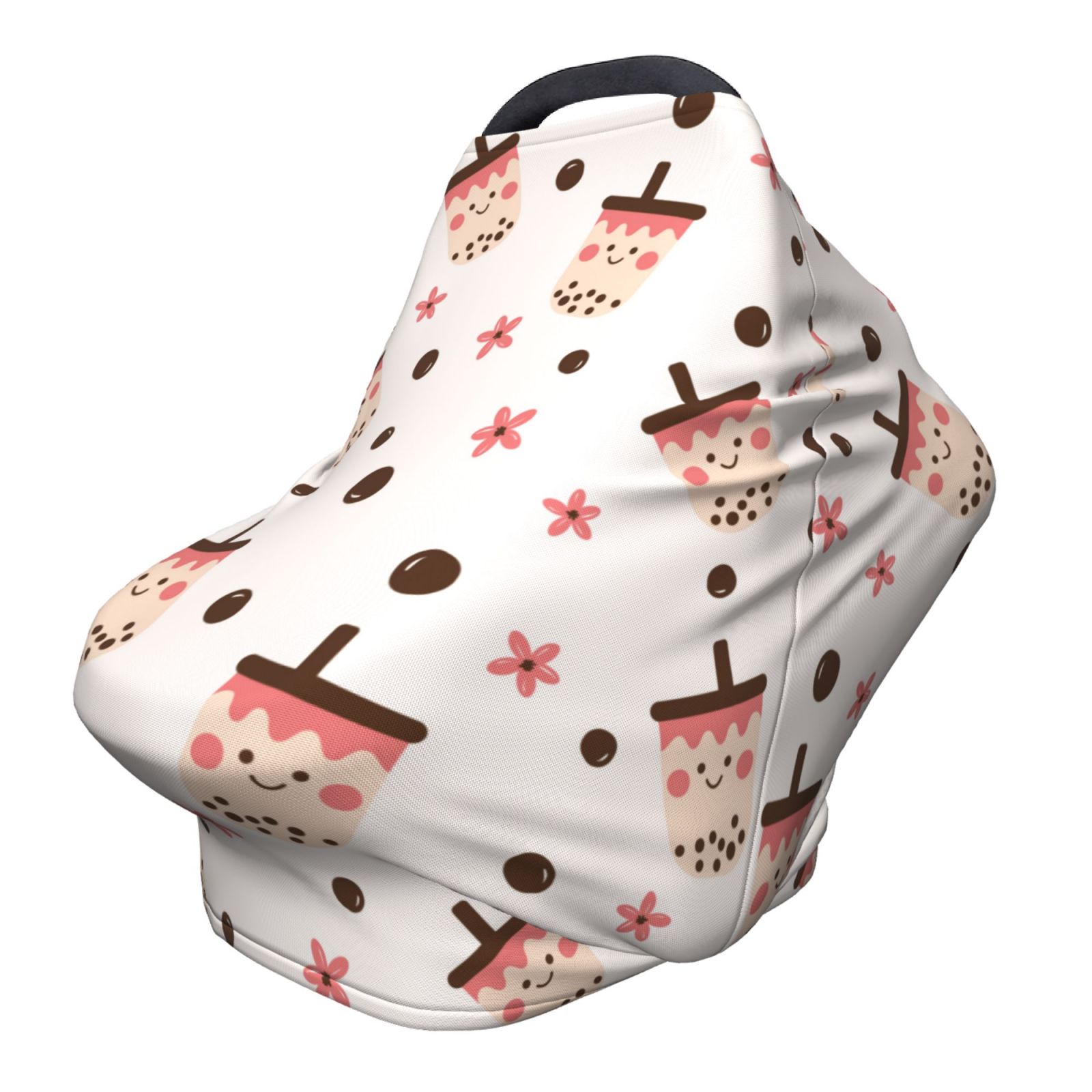 Fotbe Milk Tea Pattern Car Seat Covers for Babies, Nursing ...