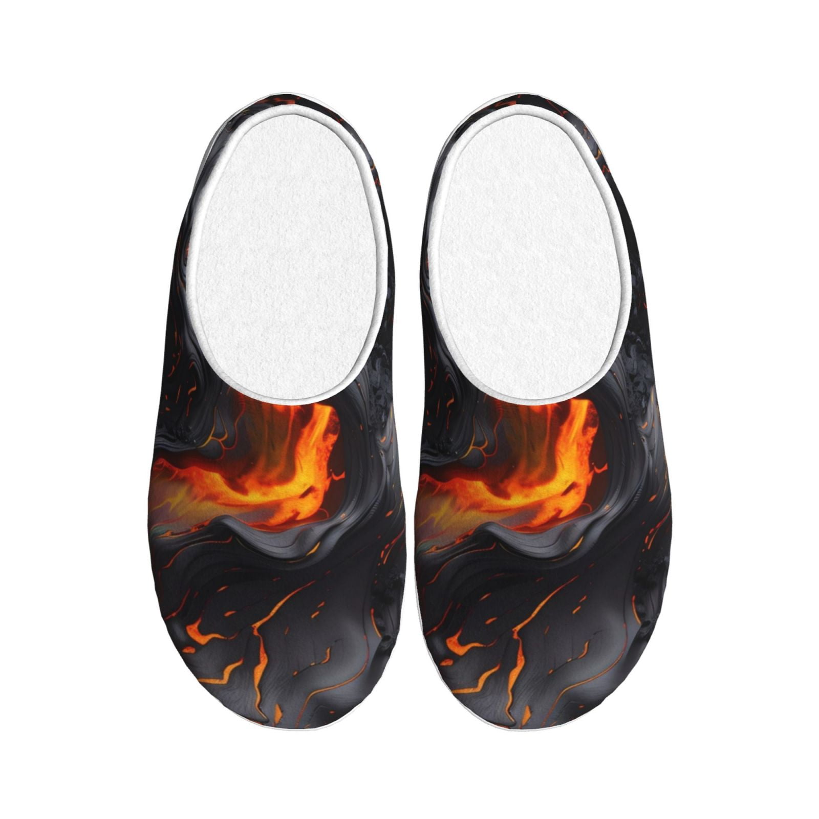 Fotbe Molten Lava Abstract Flow Pattern Women's Fuzzy Curly Fur Memory ...