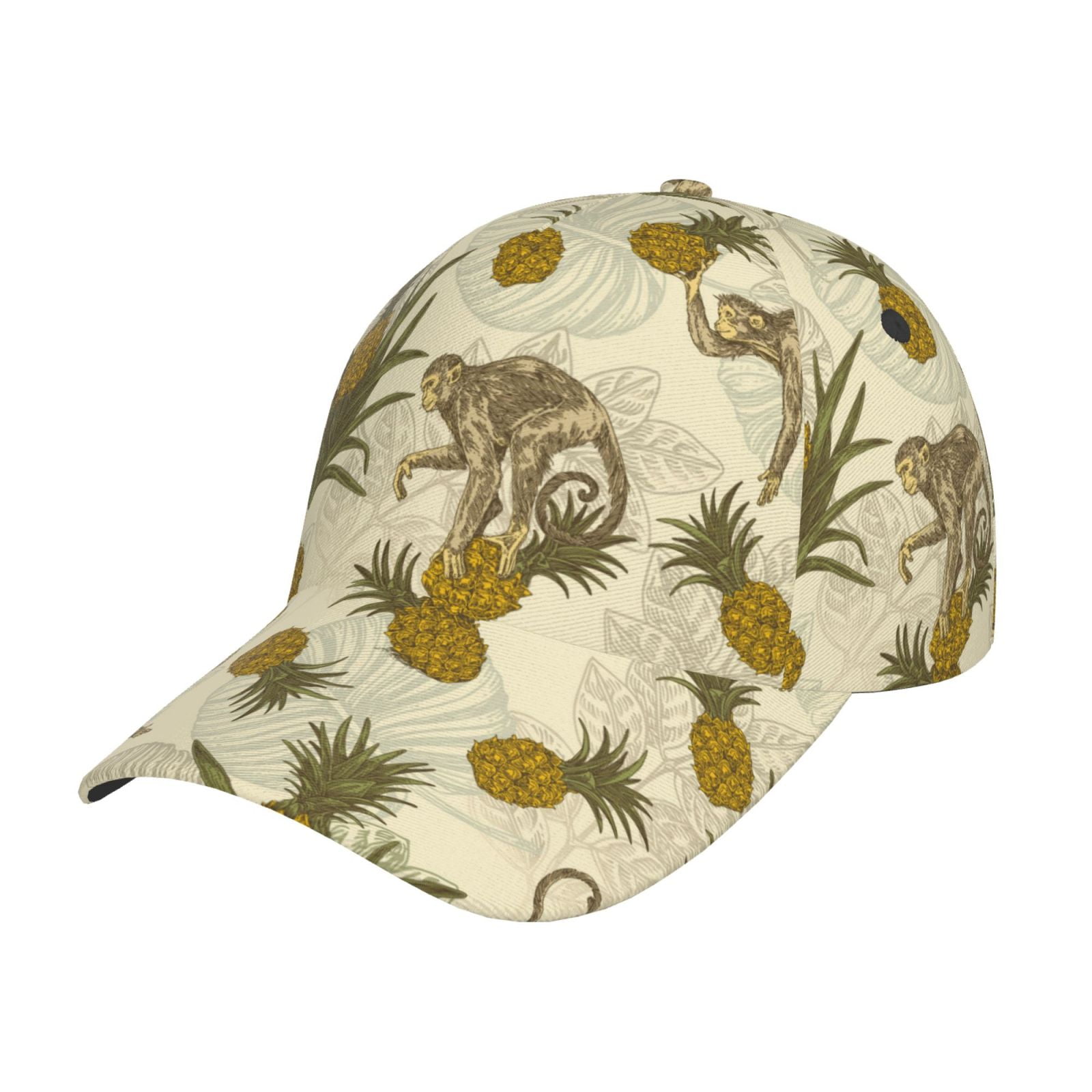 Fotbe Monkeys And Pinealpples Baseball Cap, Monkeys And Pinealpples ...