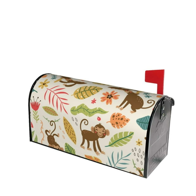 Fotbe Monkeys in the Jungle Mailbox Covers Post Letter Box Cover Garden ...