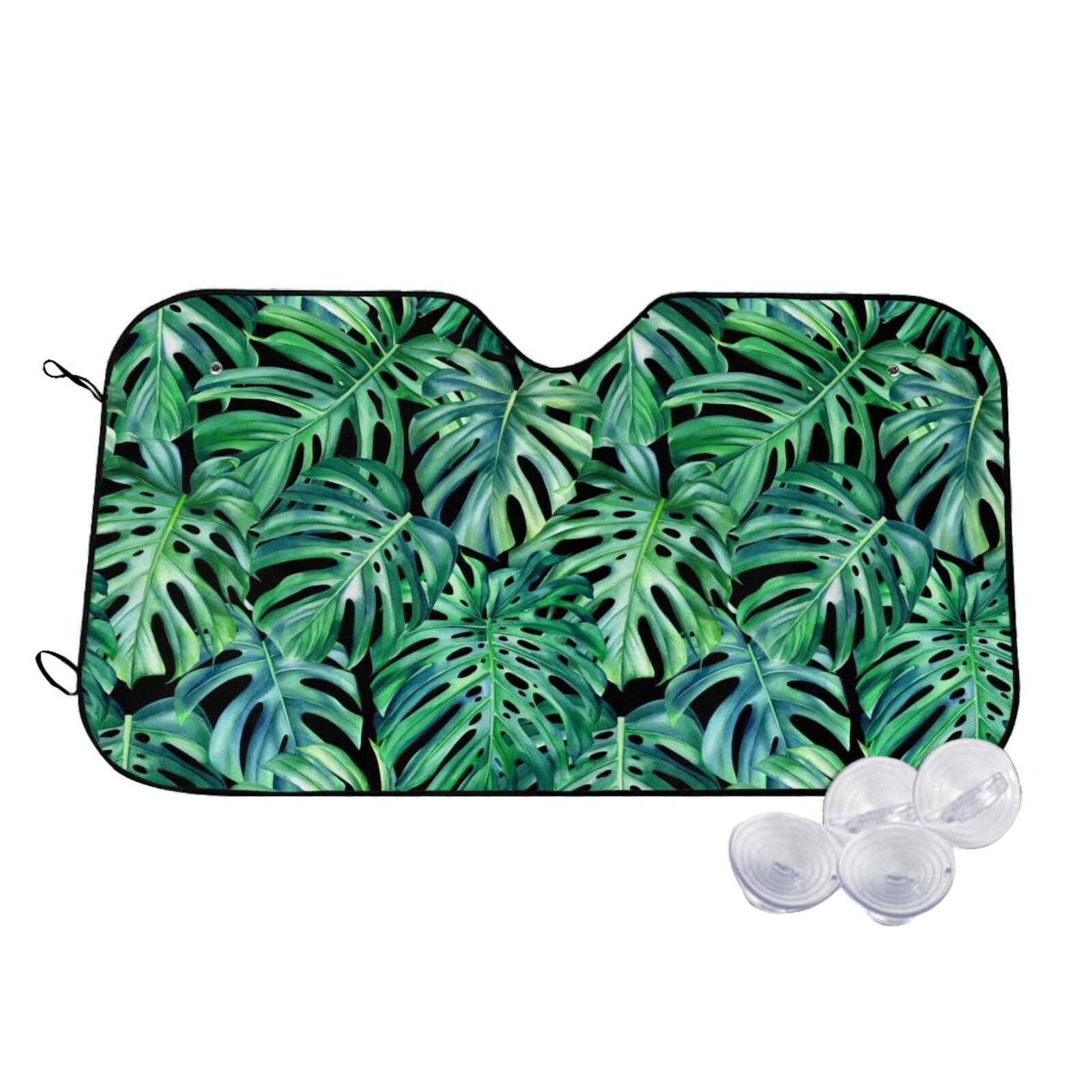 Fotbe Monstera Leaves Car Windshield Sunshade | Sun Visor Protector ...