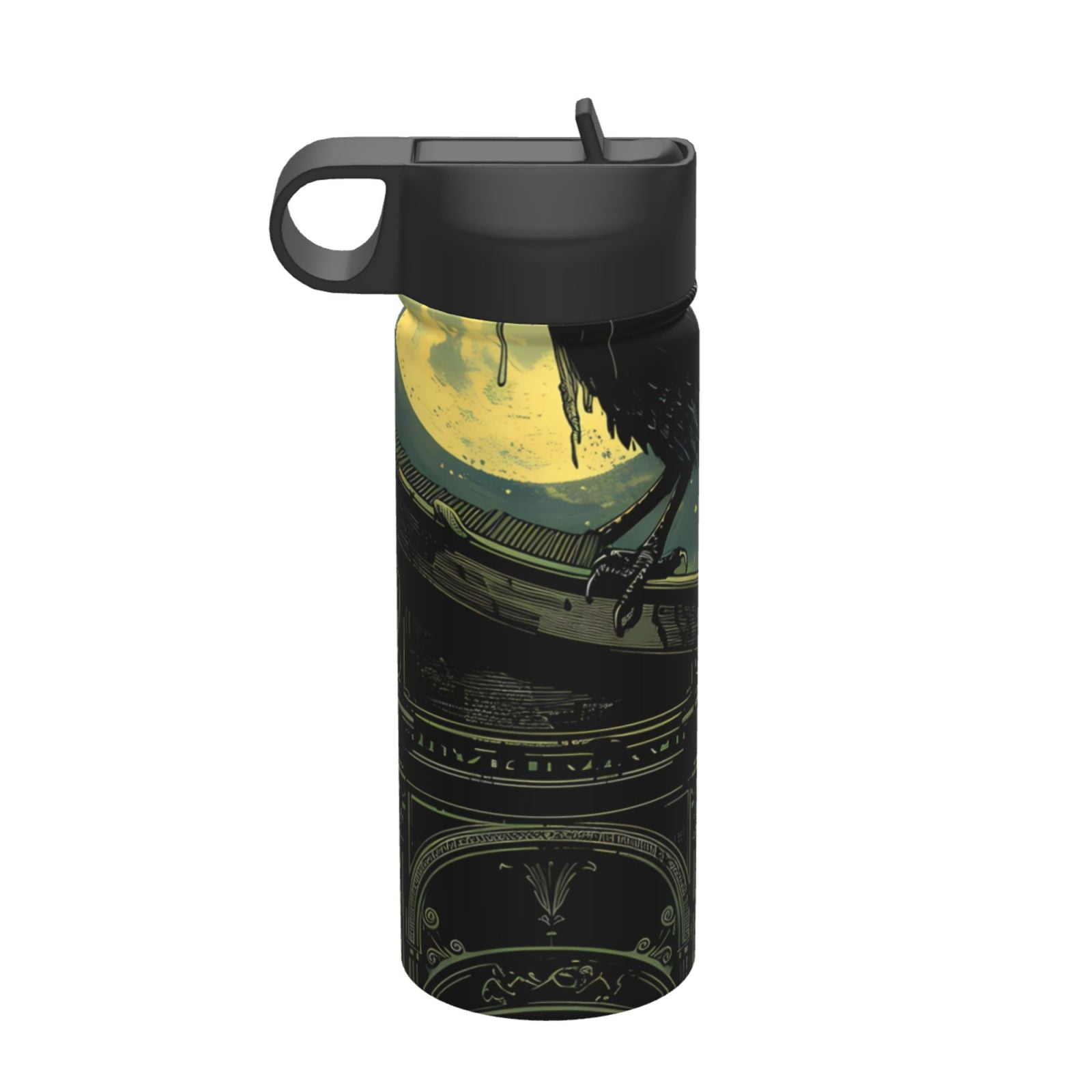 Fotbe MoonNight Sky Crow Pattern 18oz Sports Insulated Kettle Stainless ...