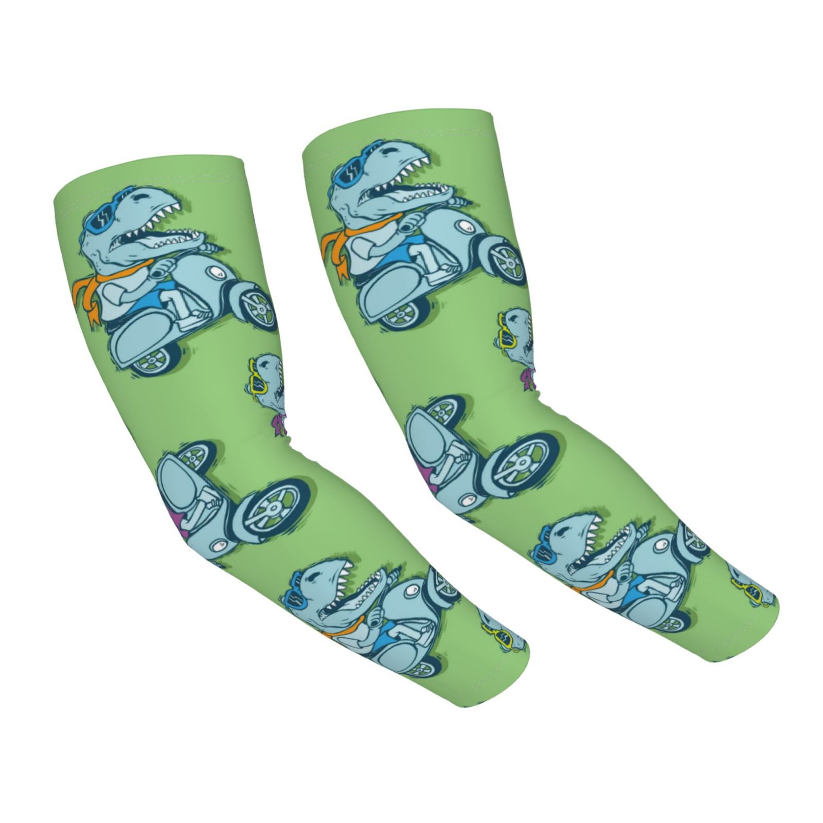 Fotbe Motorcycle Riding Dinosaur UV Sun Protection Arm Sleeves - Tattoo ...