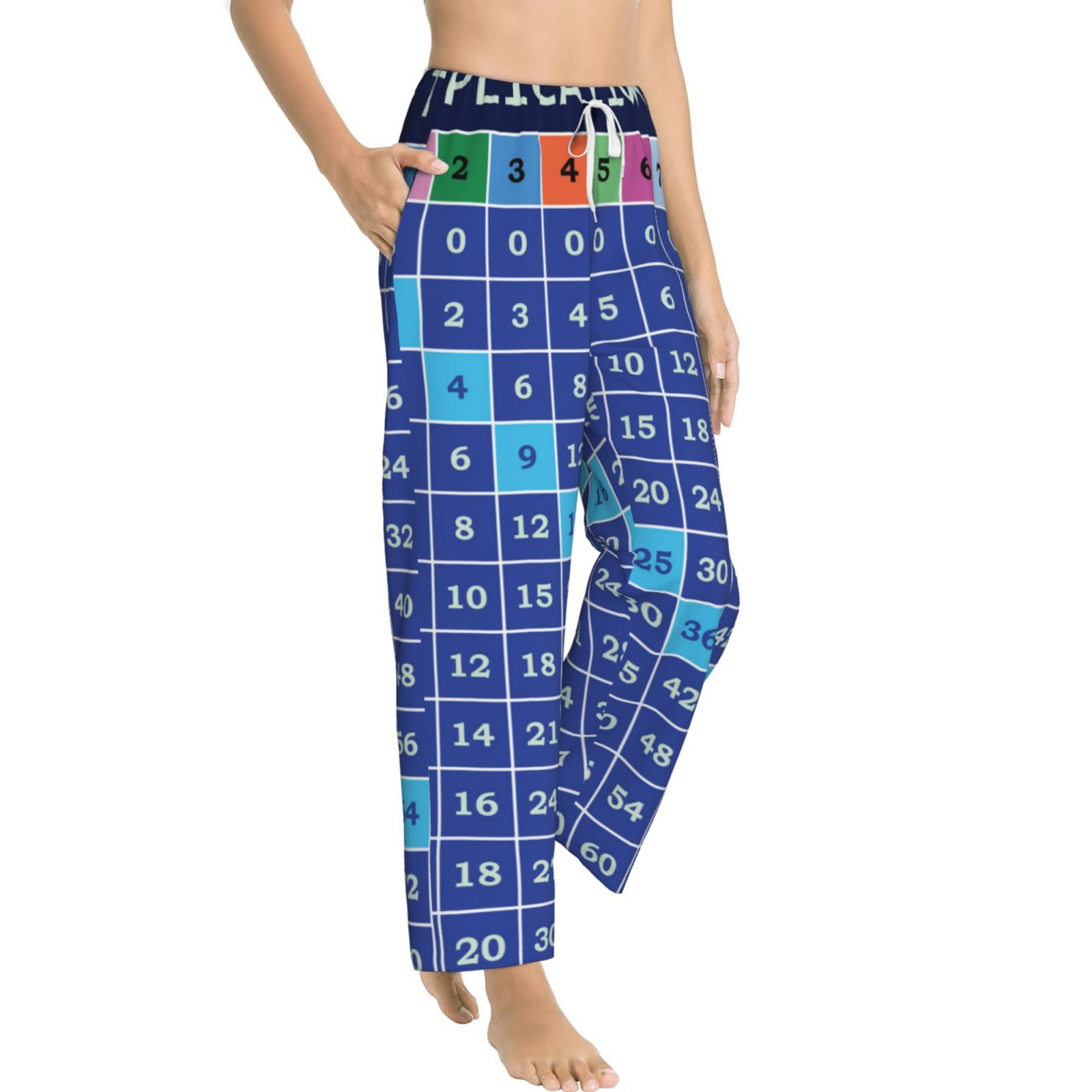 Fotbe Multiplication Table Women's Pajama Pants,Sleepwear Pants,Pj ...