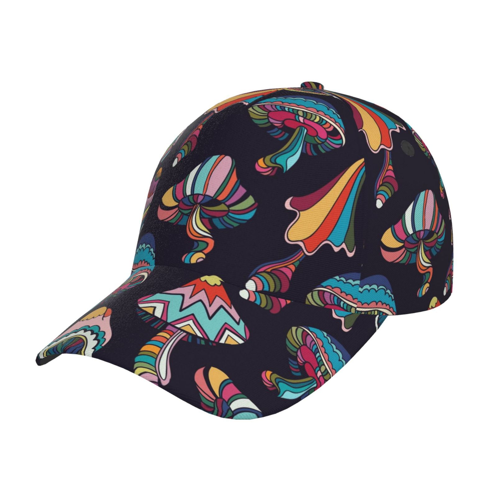 Fotbe Mushroom Doodle Baseball Cap, Mushroom Doodle Print Dad Hat ...