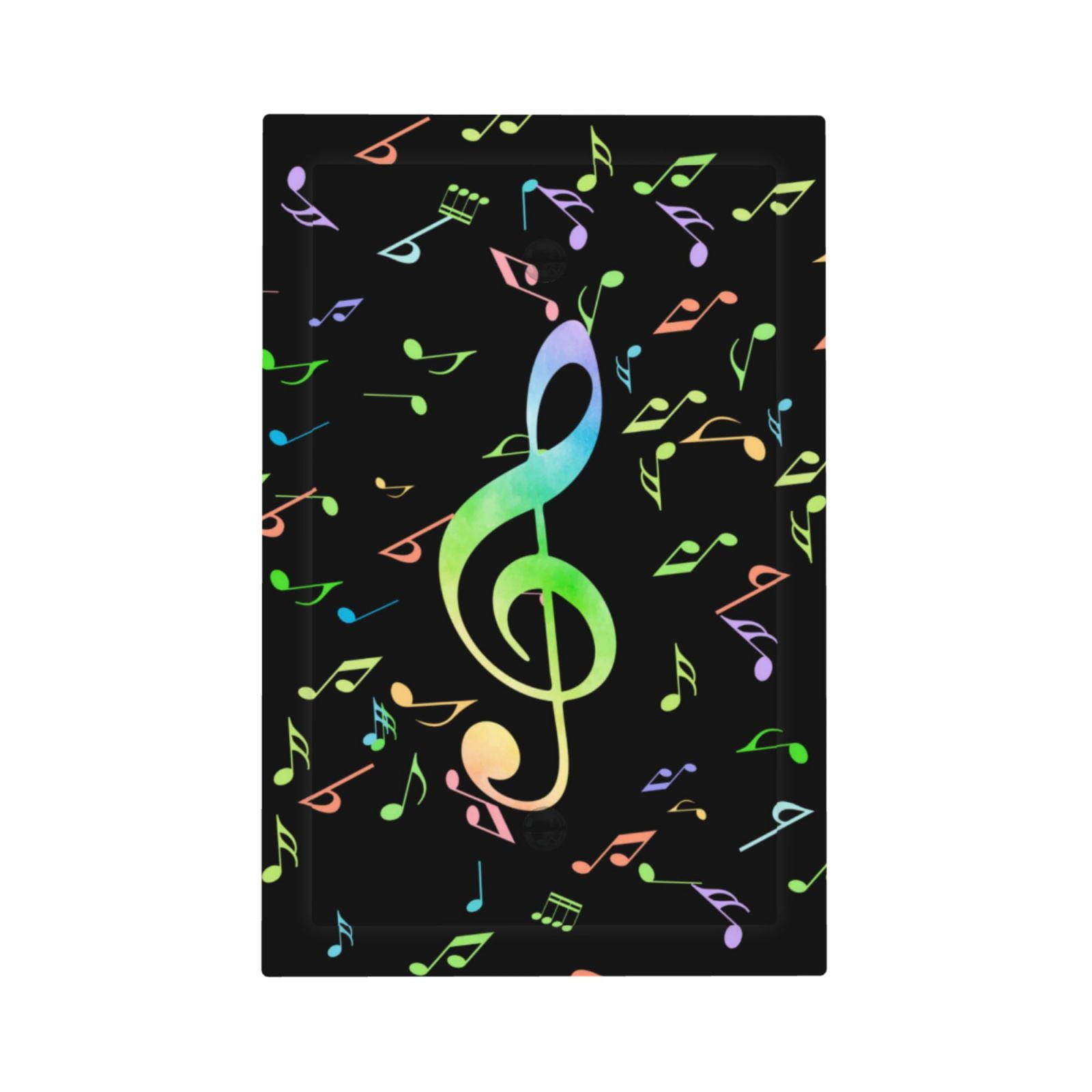 Fotbe Music Notes Print Duplex Receptacle Wall Plate, 1-Gang 5.0" x3.0 ...