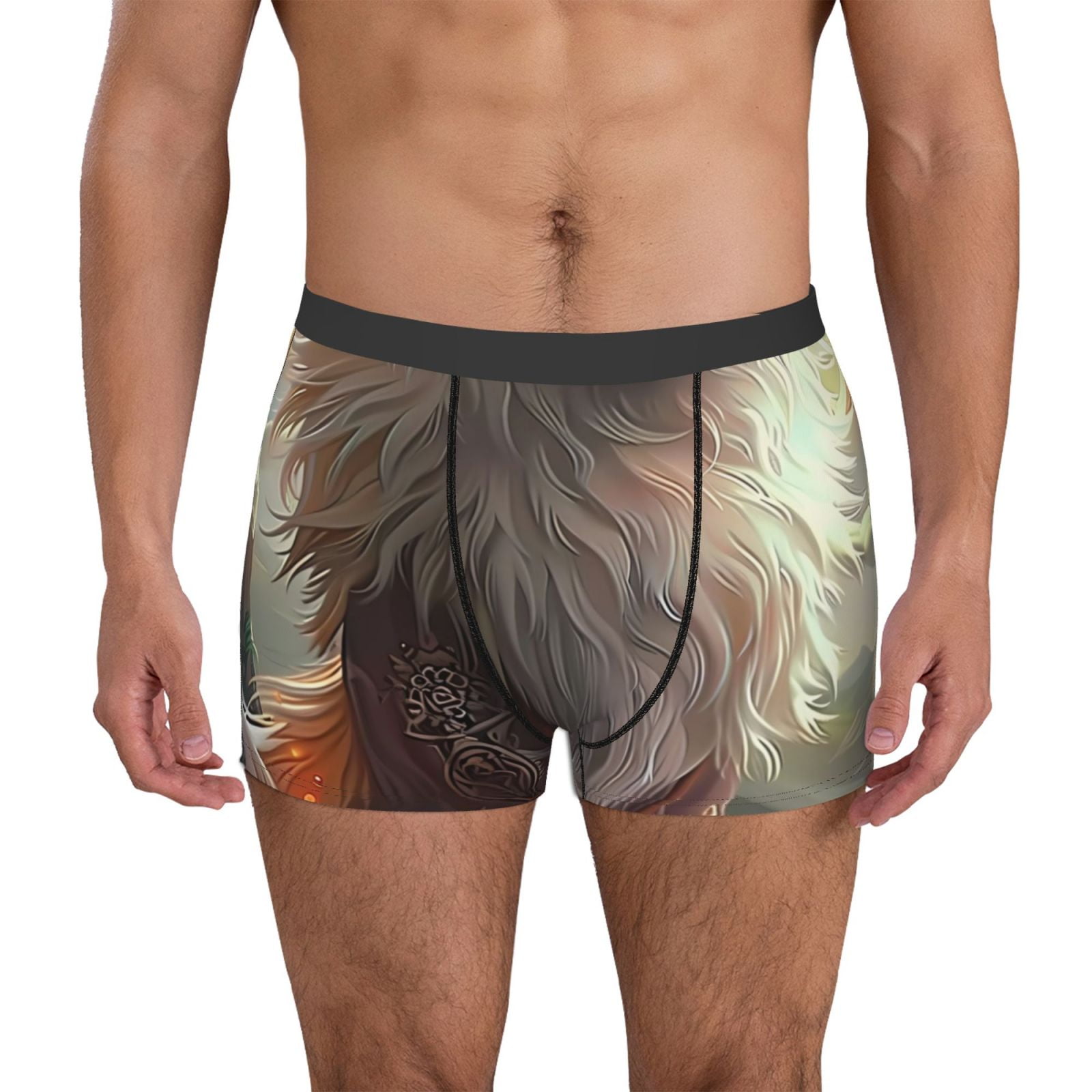 Fotbe Mystic Fox With Halo Men’s Total Support Pouch Boxer Briefs, X-Temp Cooling, Moisture ...