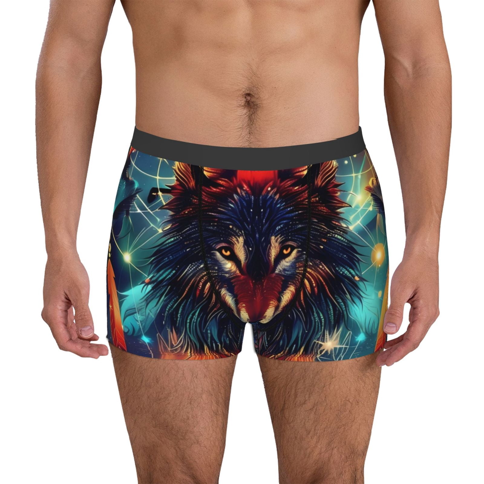 Fotbe Mystic Wolf Dreamcatcher Men’s Total Support Pouch Boxer Briefs ...