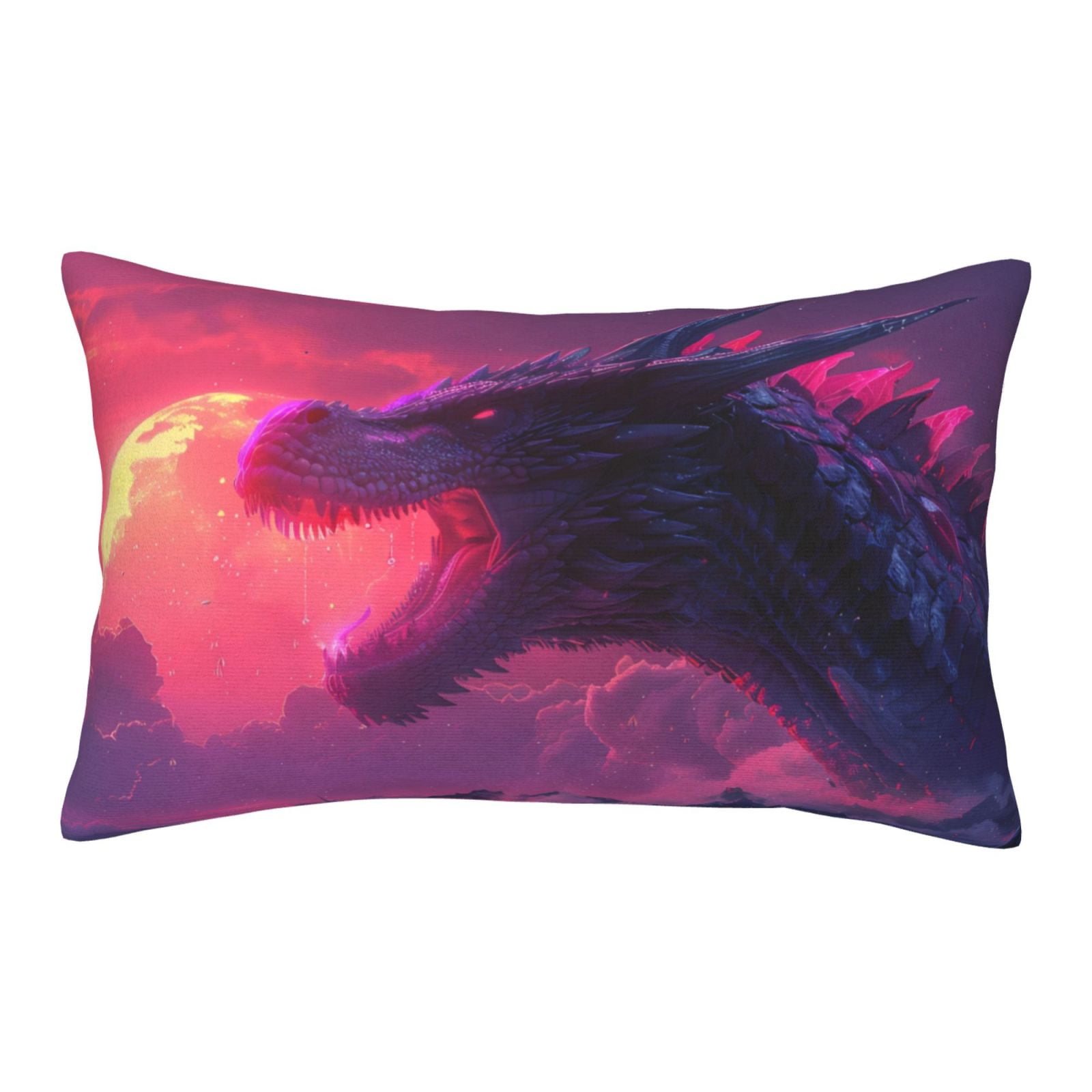 Fotbe Mystical Dragon Under Moon Pillow Cases - Envelope Closure ...