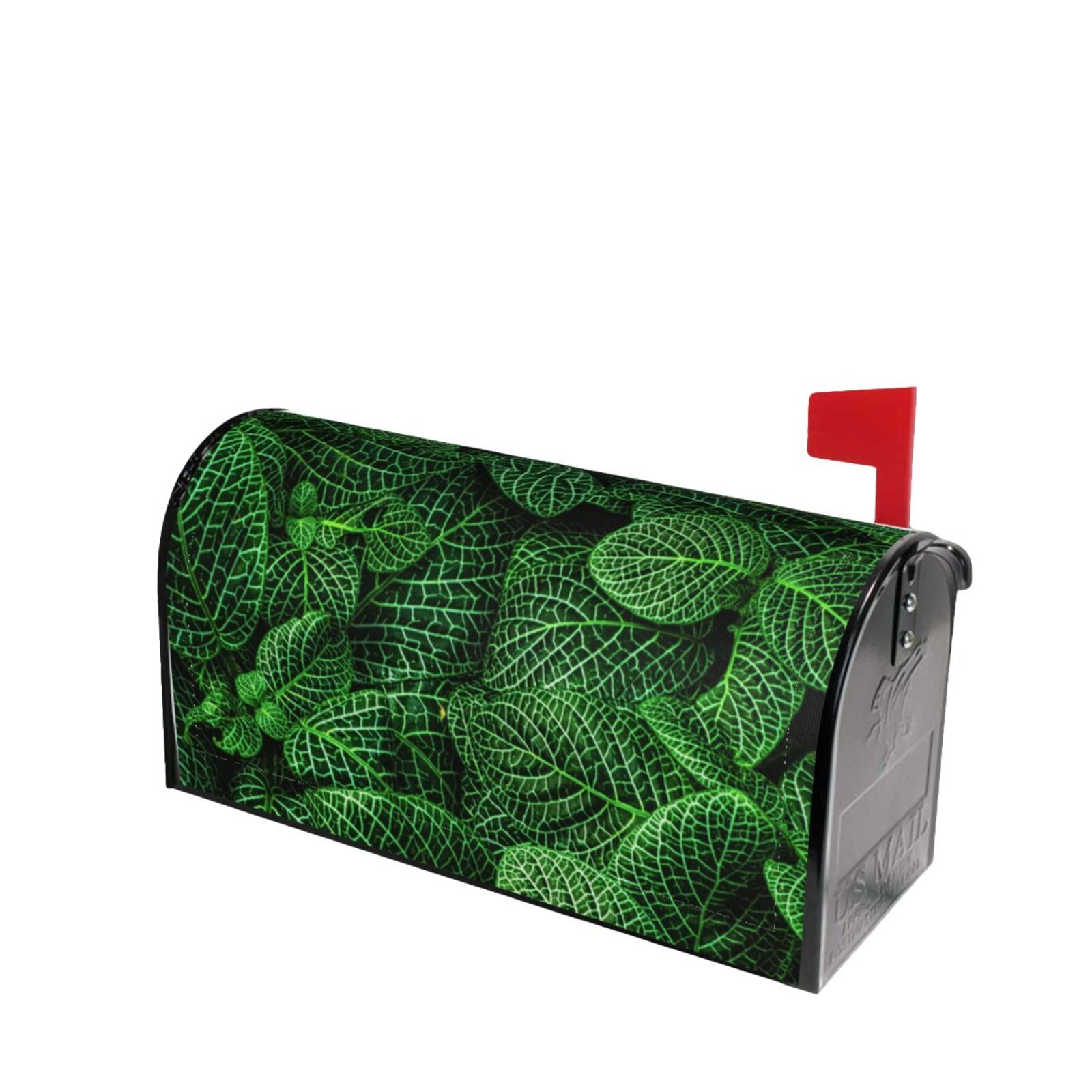 Fotbe Natural Green Leaves Mailbox Covers Post Letter Box Cover Garden ...