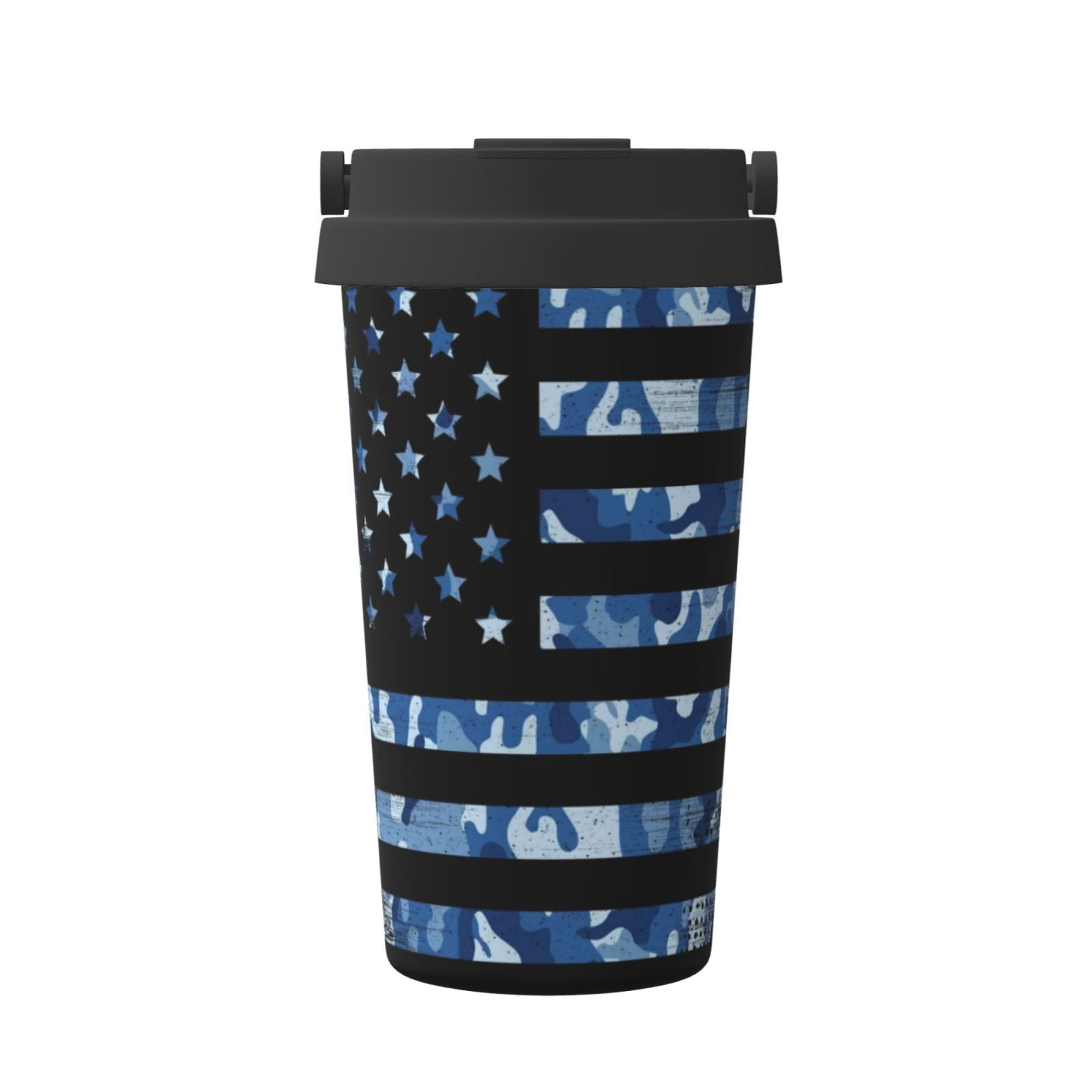 Fotbe Navy Camouflage American Flag Printed Insulated Travel Coffee Mug ...