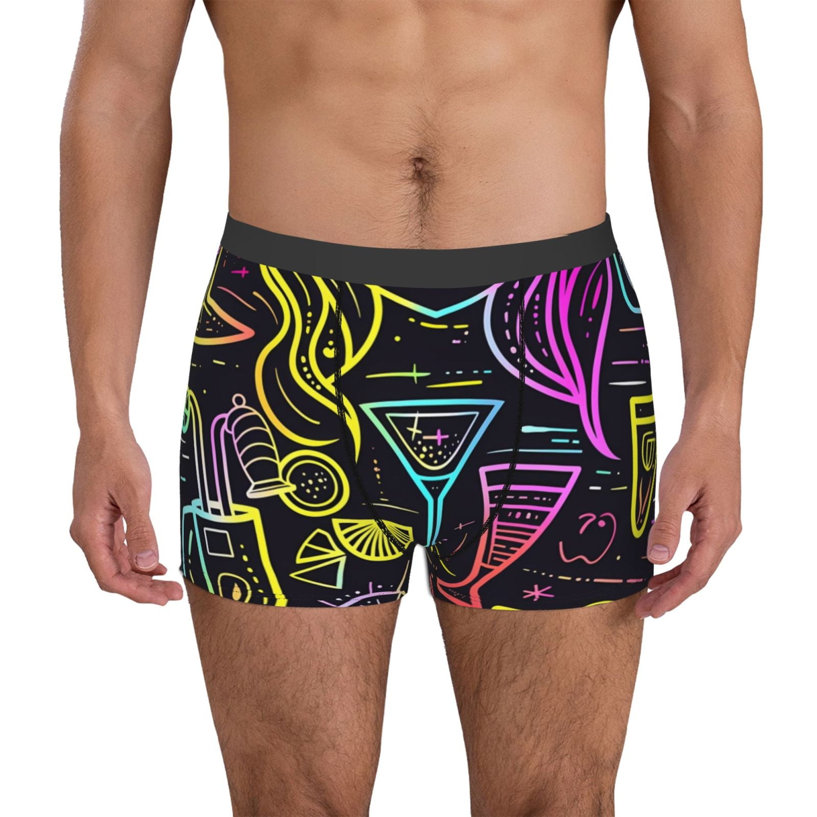 Fotbe Neon Bar Drinks Men’s Total Support Pouch Boxer Briefs, X-Temp ...