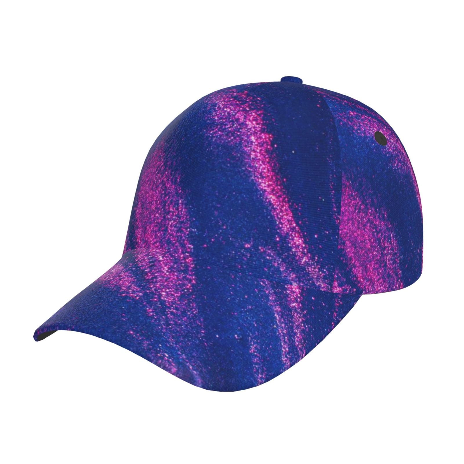 Fotbe Neon Gradient Blue Baseball Cap, Neon Gradient Blue Print Dad Hat ...