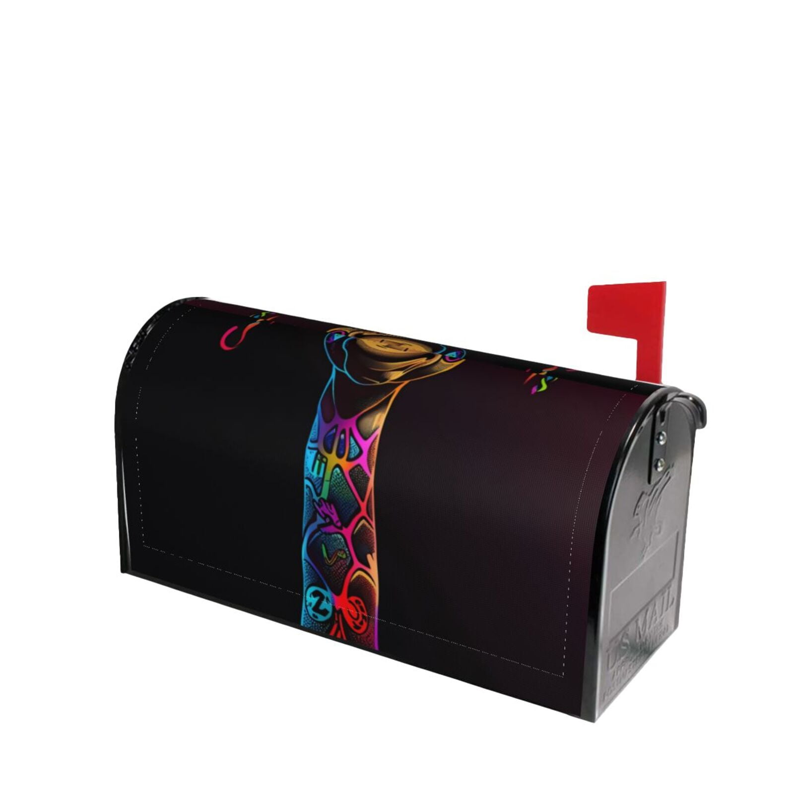 Fotbe Neon Psychedelic Giraffe Mailbox Covers Post Letter Box Cover ...