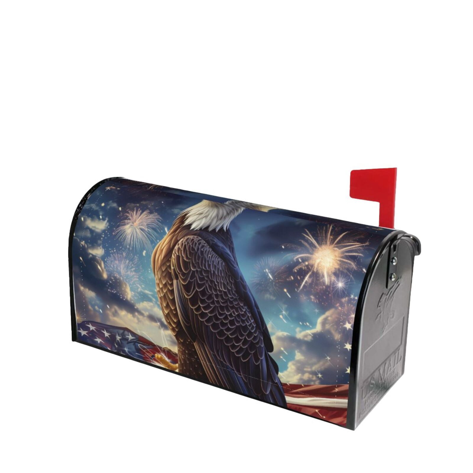 Fotbe Night Sky Bald Eagle Mailbox Covers Post Letter Box Cover Garden ...