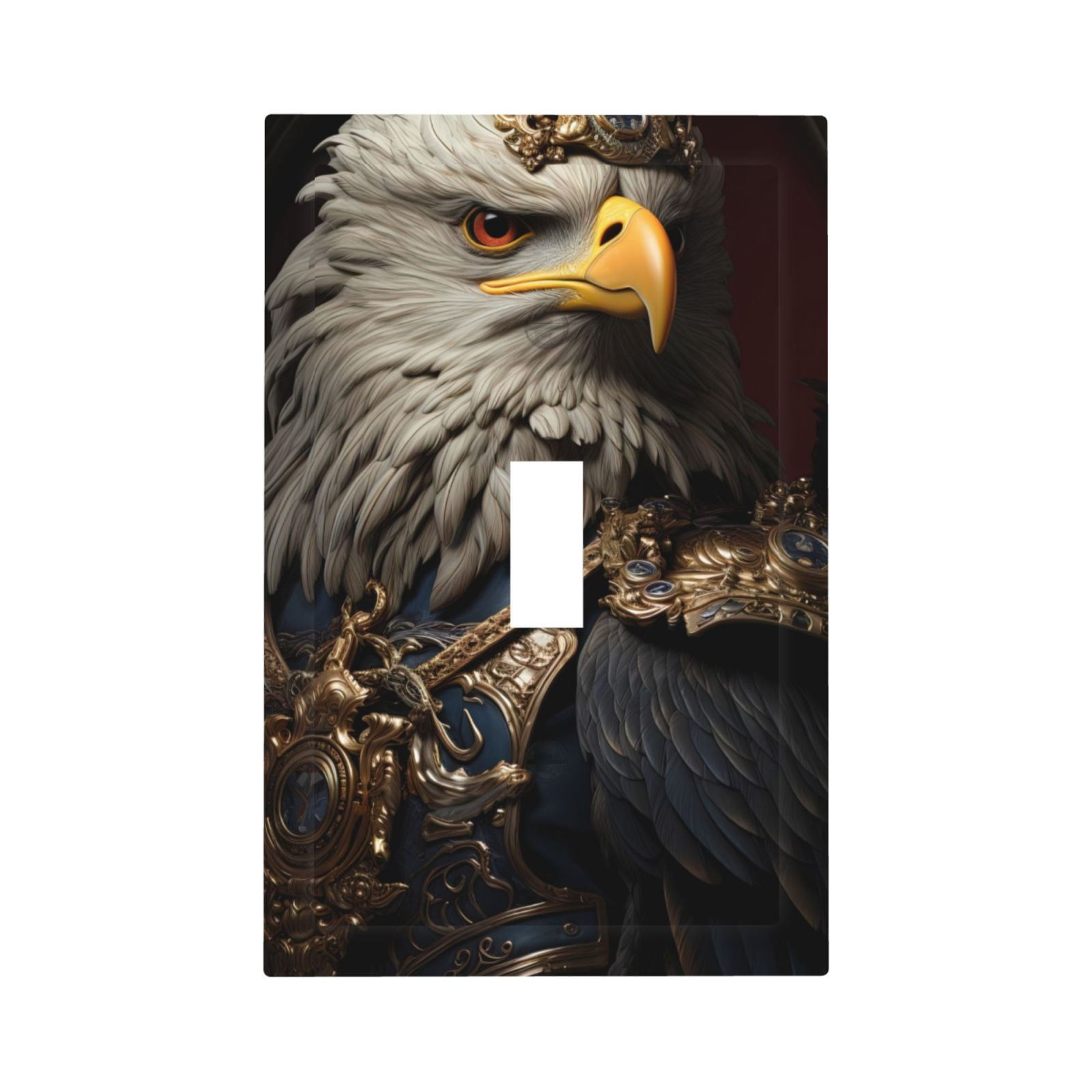 Fotbe Noble Style Bald Eagle Print Duplex Receptacle Wall Plate, 1-Gang ...