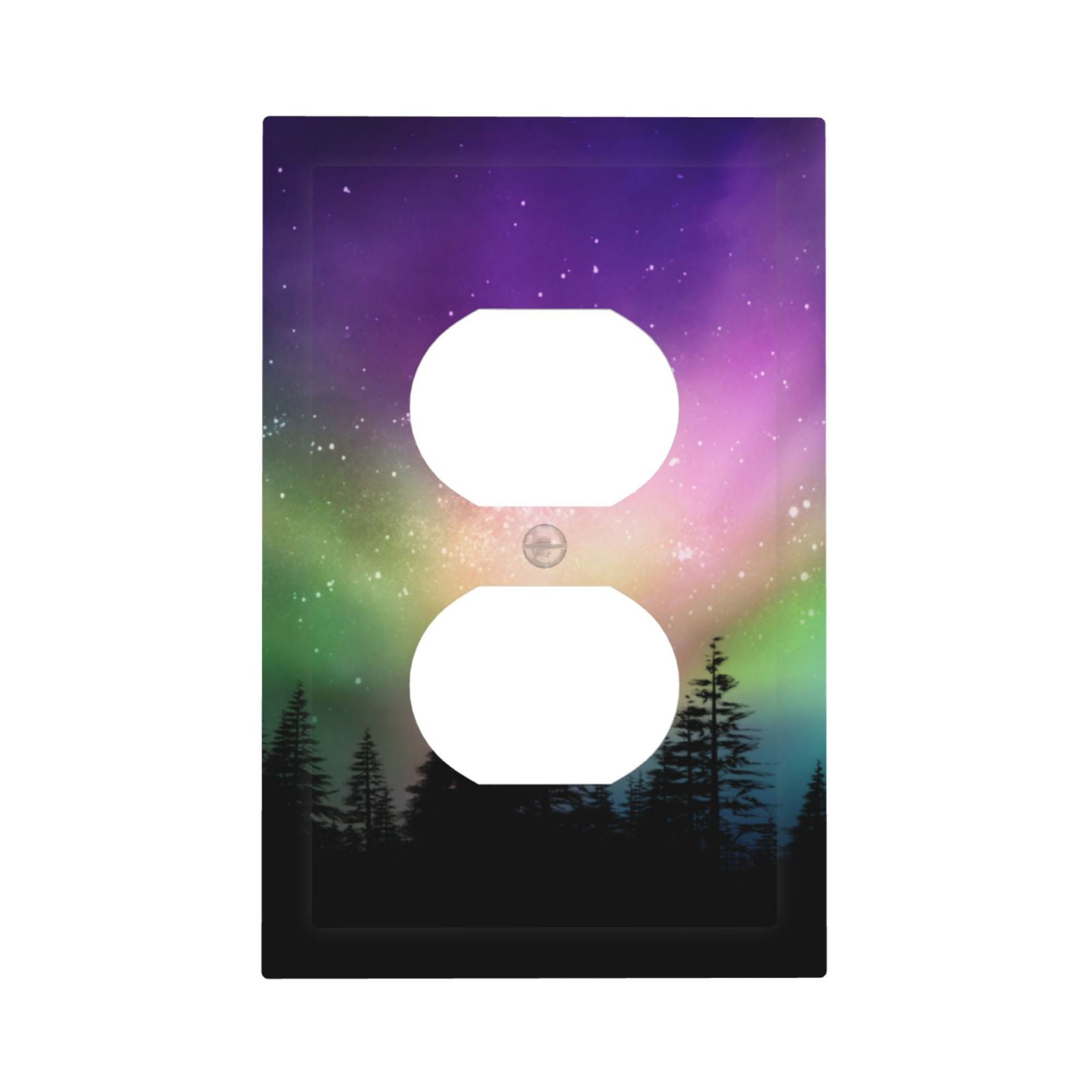 Fotbe Northern Lights Print Duplex Receptacle Wall Plate, 1-Gang 5.0 ...