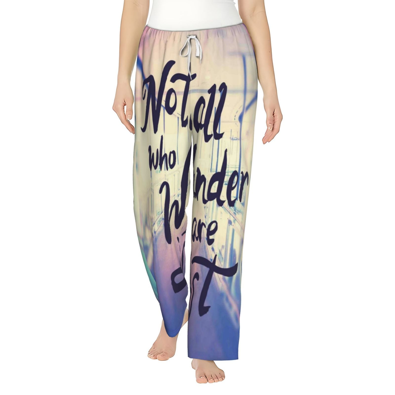 Fotbe Not All Those Who Wander Are Lost Women's Pajama Pants,Sleepwear ...