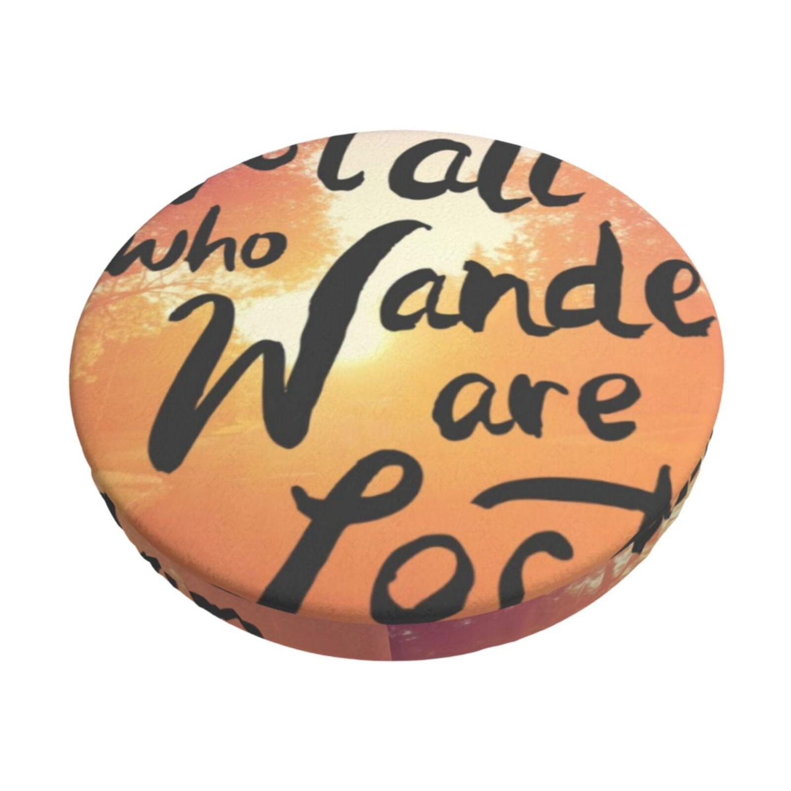 Fotbe Not All Who Wander Are Lost Stool Covers Round,Waterproof Round ...