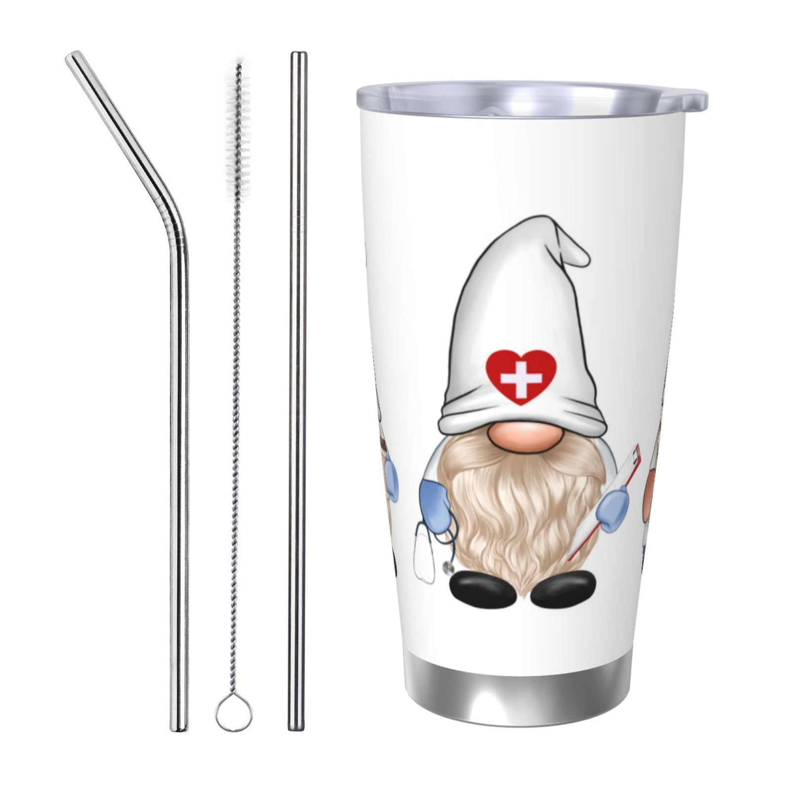 Fotbe Nurse doctor gnome Pattern 20 oz Tumbler Stainless Steel Vacuum ...