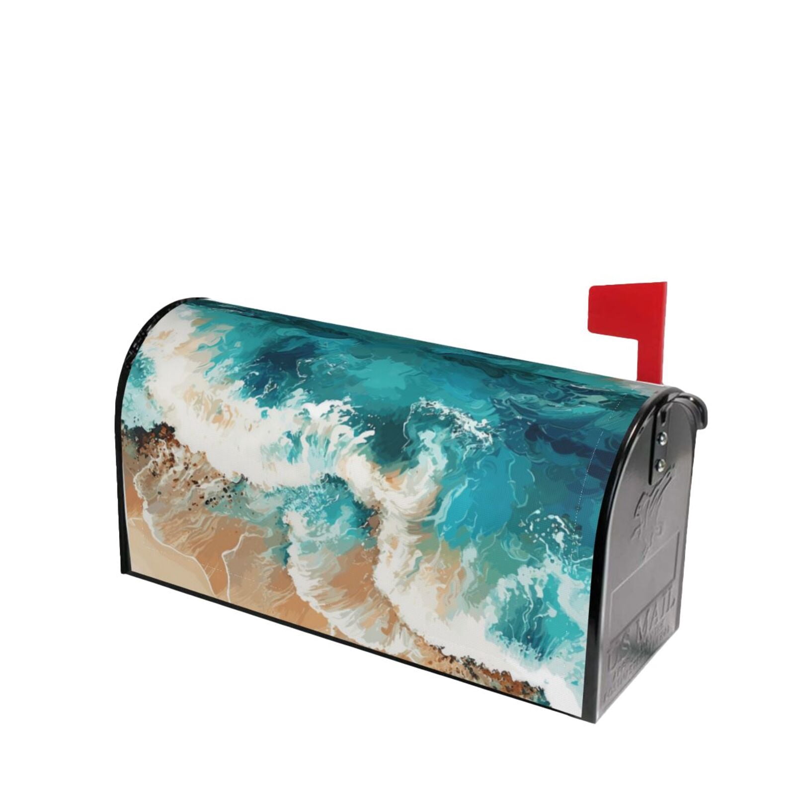 Fotbe Ocean Wave Crash Mailbox Covers Post Letter Box Cover Garden ...