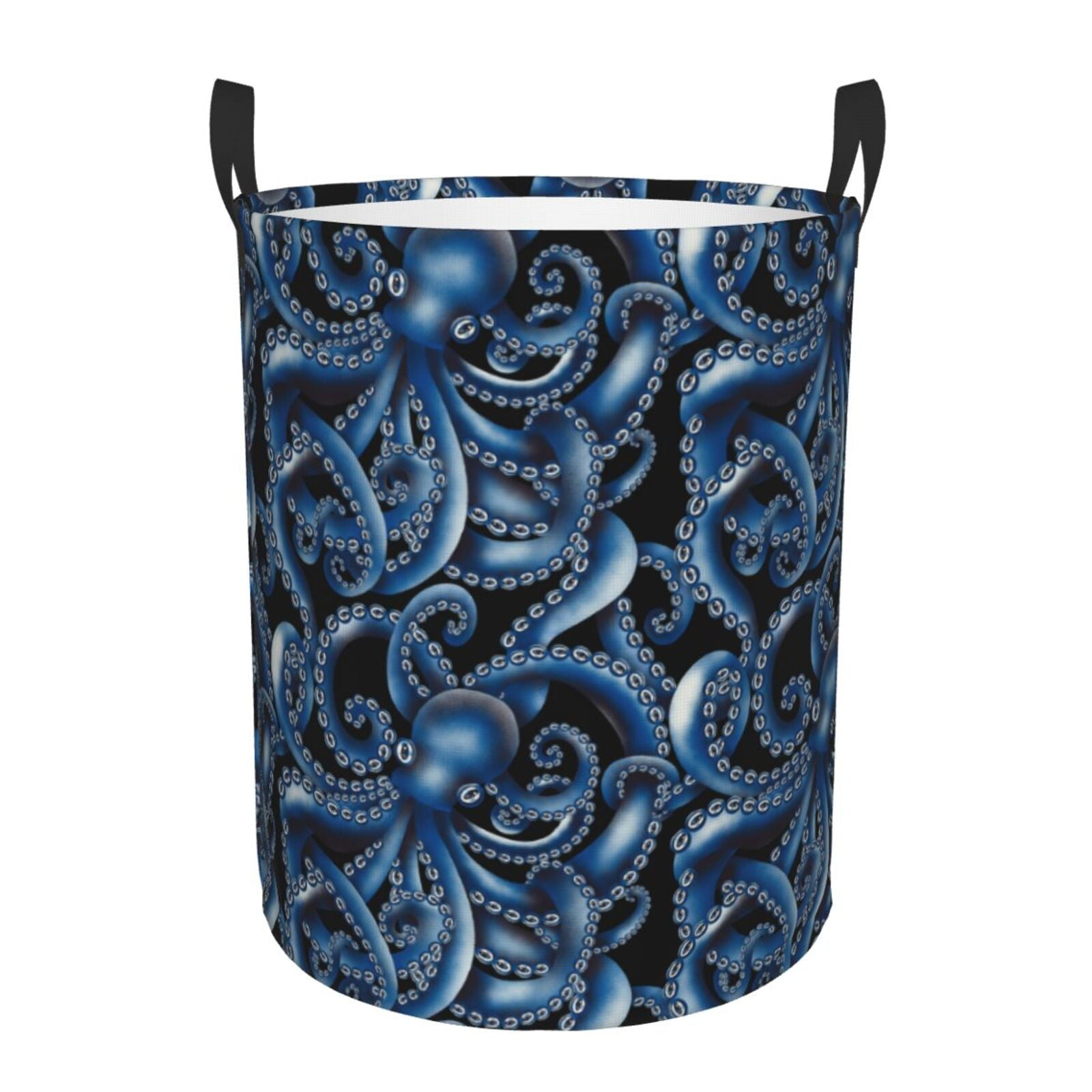 Fotbe Octopus Pattern Laundry Basket with Handles, Waterproof Large ...