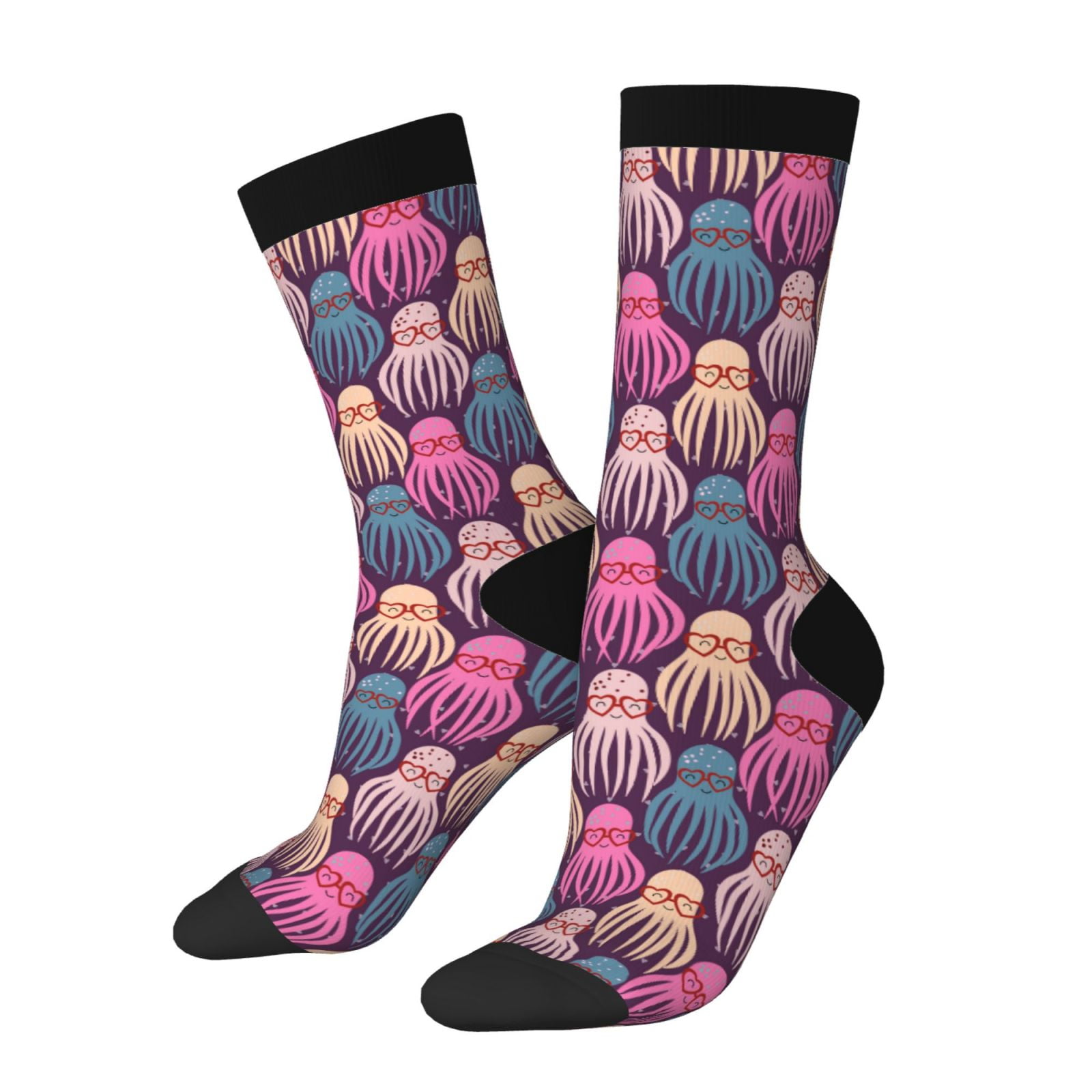 Fotbe Octopus in love Pattern Long Socks for Men & Women – Breathable ...