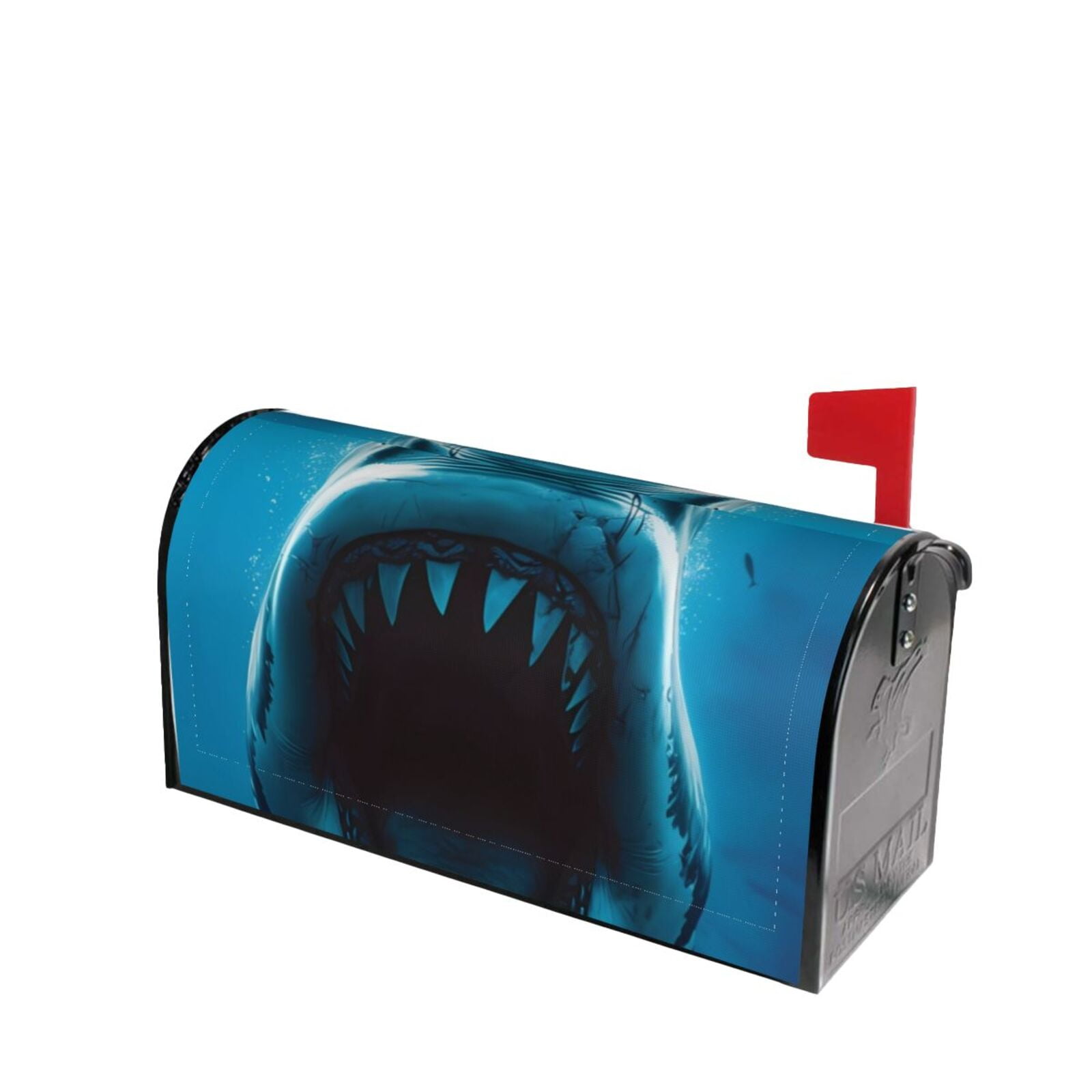 Fotbe Open-Mouthed Shark Mailbox Covers Post Letter Box Cover Garden ...