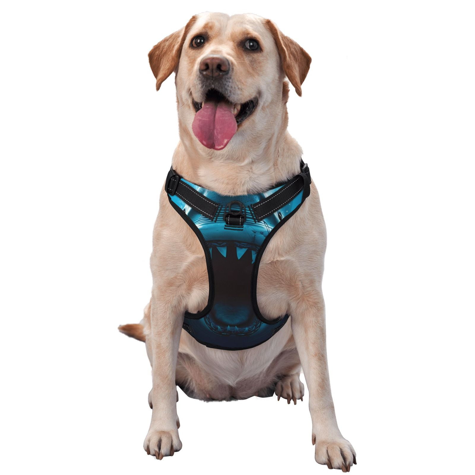 Fotbe Open-Mouthed Shark Pattern Dog Harness, No-Pull Pet Harness with ...