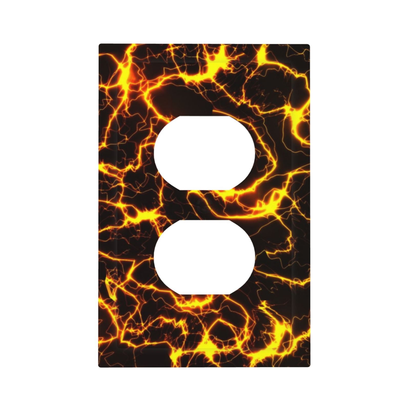 Fotbe Orange Lightning Print Duplex Receptacle Wall Plate, 1-Gang 5.0 ...