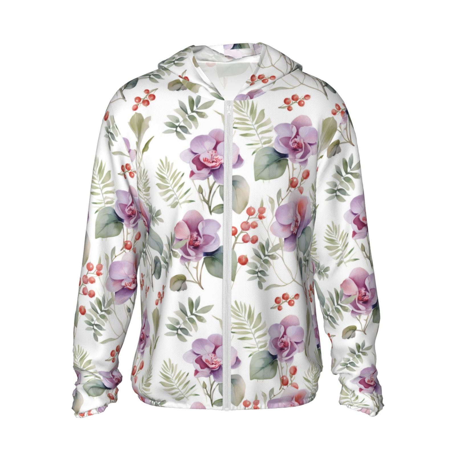 Fotbe Orchids Flowers Men's Women's UPF 50+ Sun Protection Jacket ...