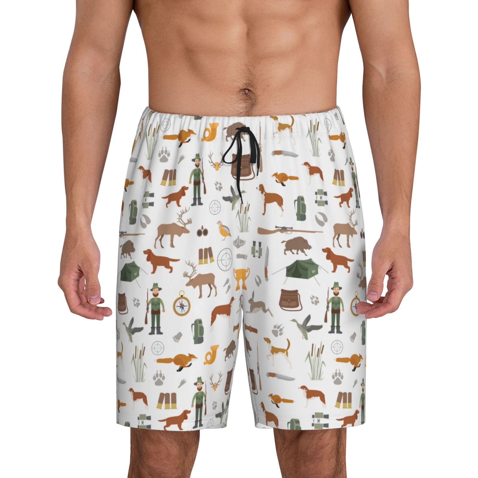 Fotbe Outdoor Living Pajama Shorts for Men, Men's Pajama Bottoms ...