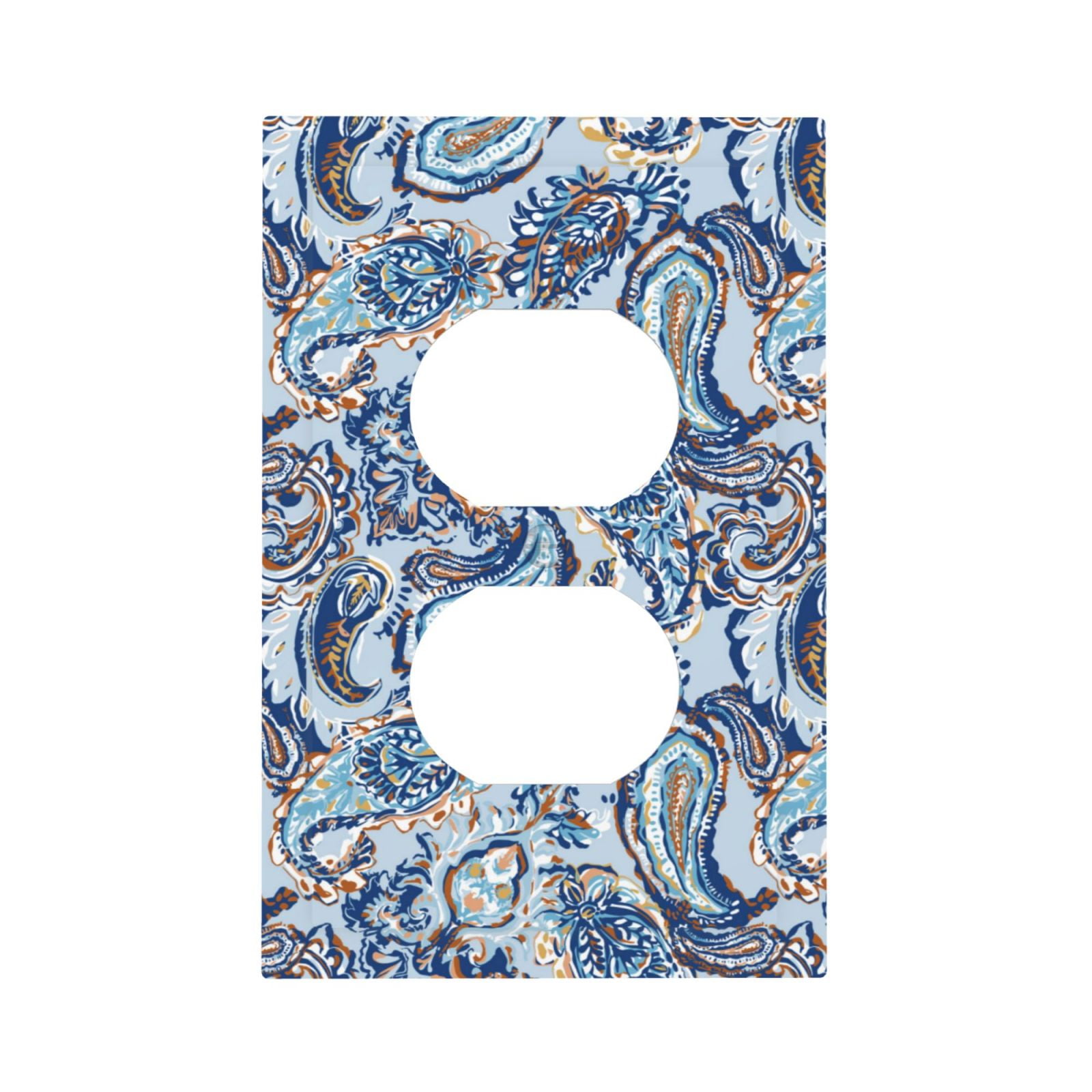 Fotbe Paisley Floral Branches Print Duplex Receptacle Wall Plate, 1 ...