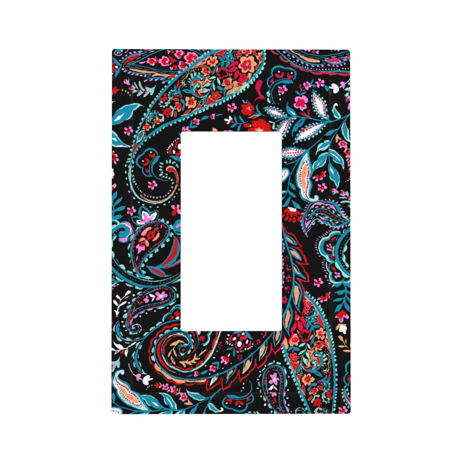 Fotbe Paisley Print Duplex Receptacle Wall Plate, 1-Gang 5.0" x3.0 ...