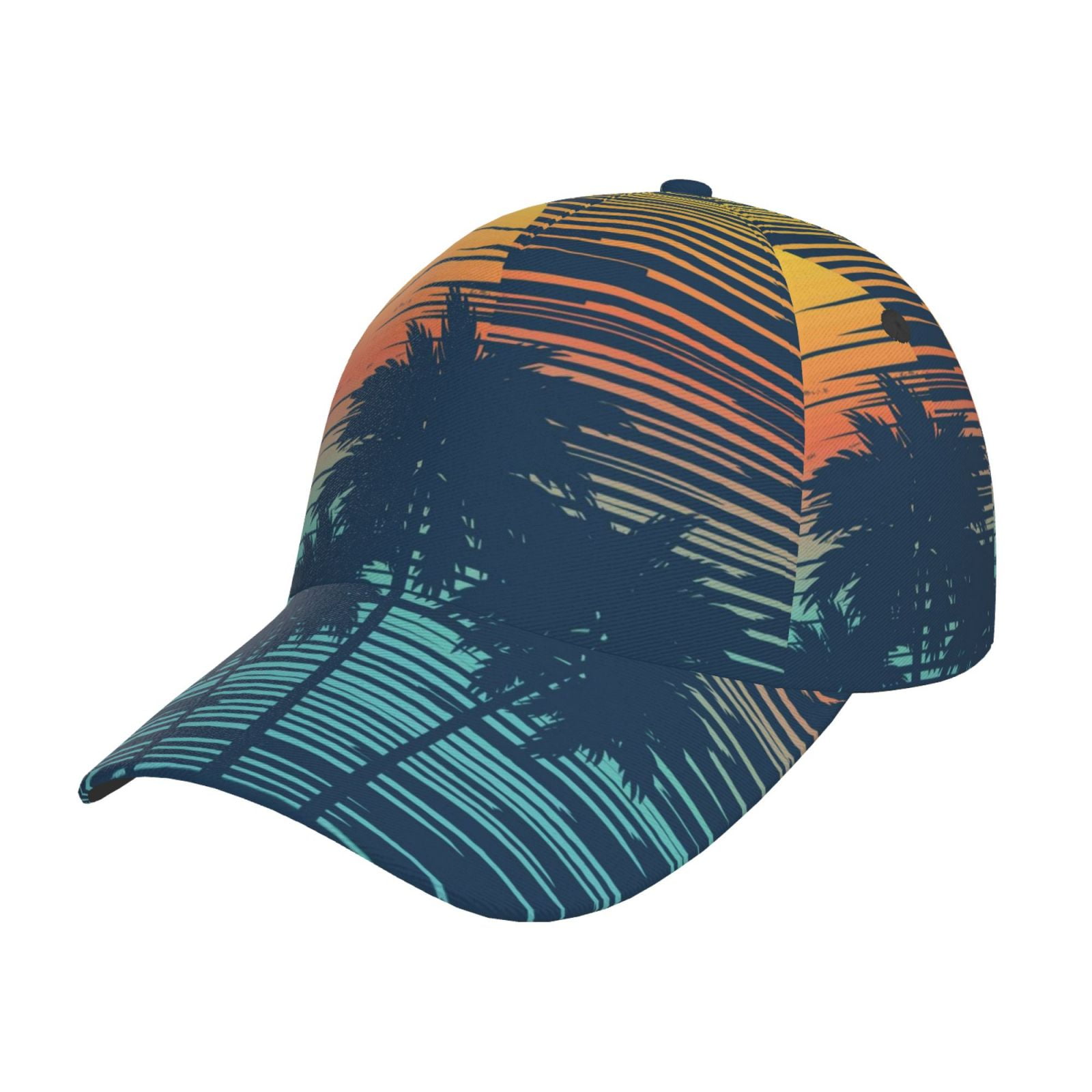 Fotbe Palm Trees Baseball Cap, Palm Trees Print Dad Hat,Outdoor Hat ...
