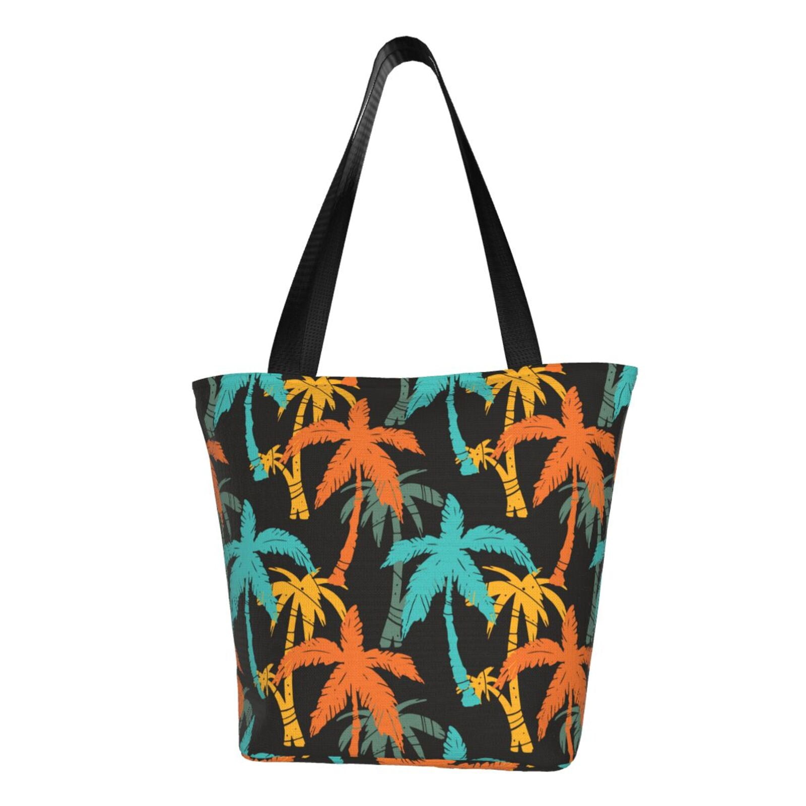 Fotbe Palm Trees Pattern Beach Tote,Shoulder Handbag,Spacious Tote Bag ...