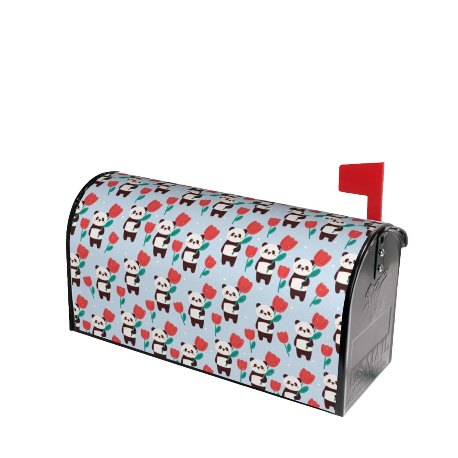 Fotbe Panda And Rose Mailbox Covers Post Letter Box Cover Garden Decor ...