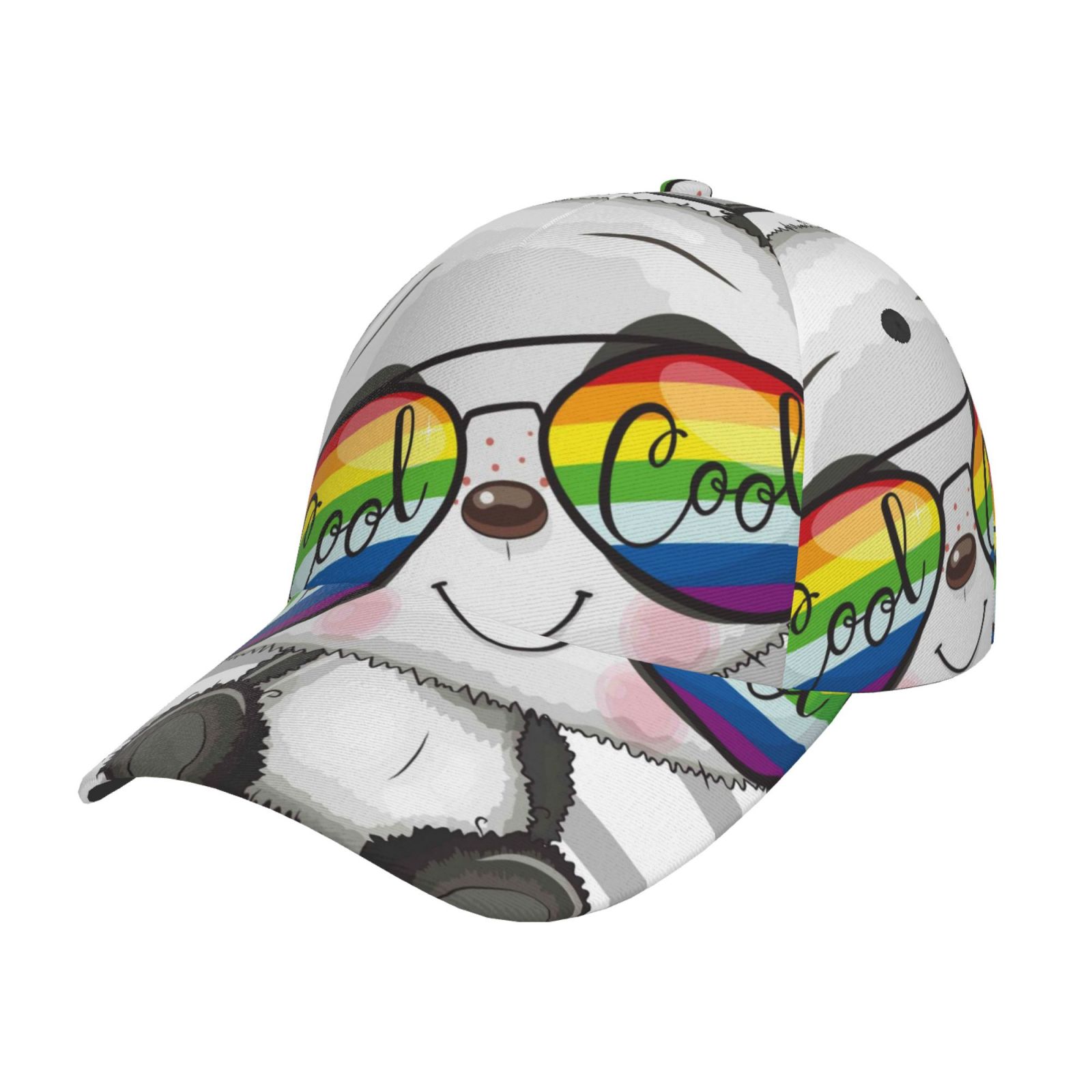 Fotbe Panda With Sun Glasses Baseball Cap, Panda With Sun Glasses Print ...