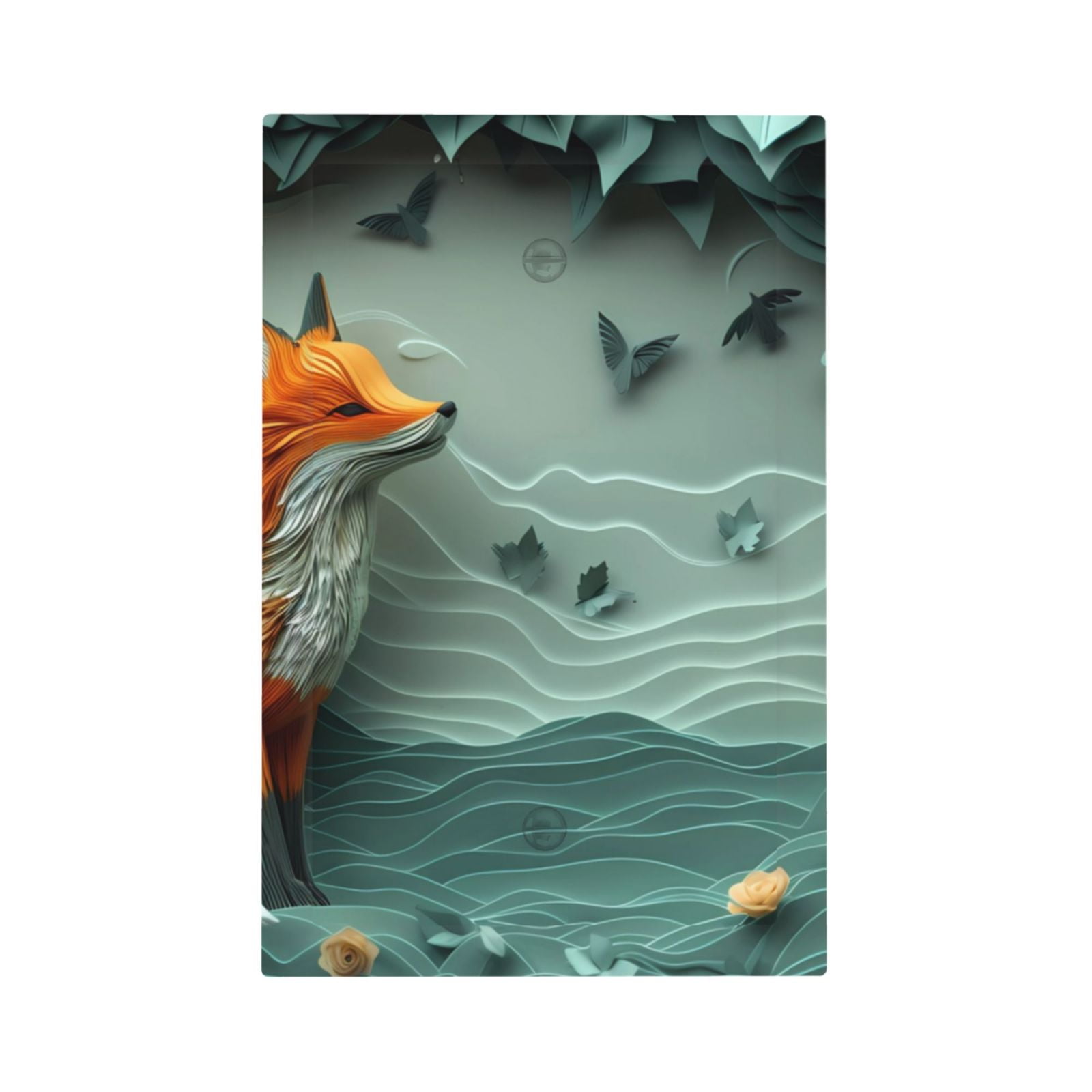Fotbe Paper Fox Crow Fantasy Print Duplex Receptacle Wall Plate, 1-Gang ...