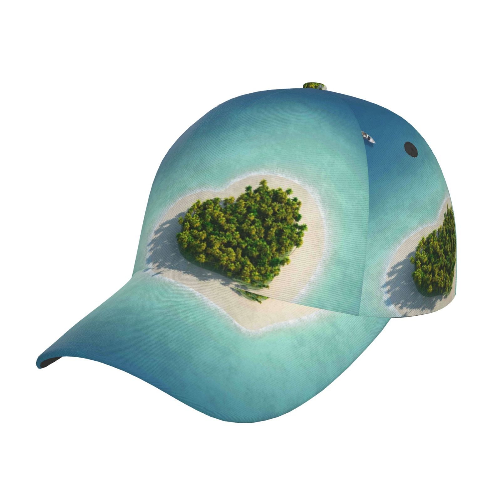 Fotbe Paradise Island Baseball Cap, Paradise Island Print Dad Hat ...
