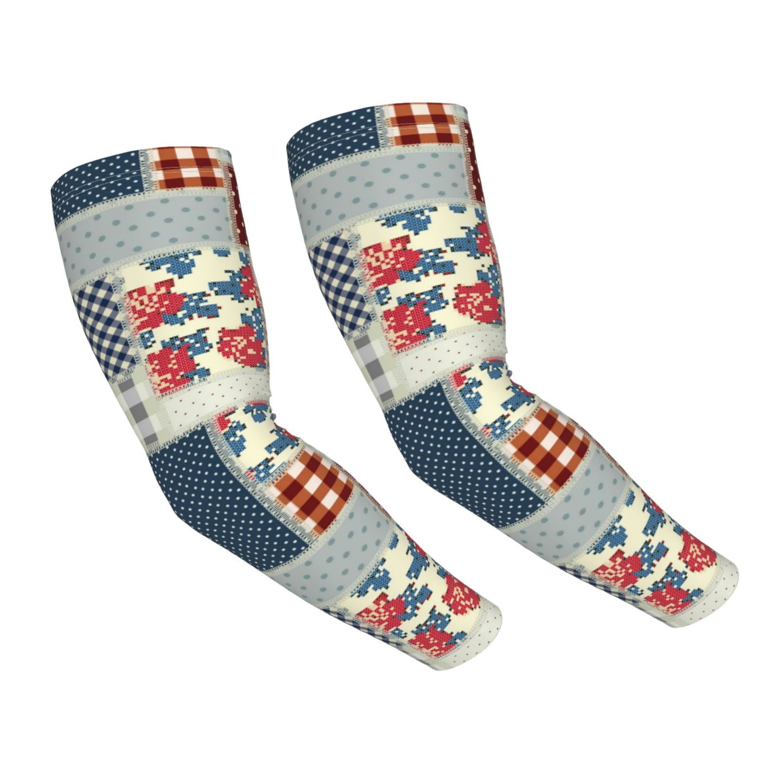 Fotbe Patchwork In Country Style UV Sun Protection Arm Sleeves - Tattoo ...