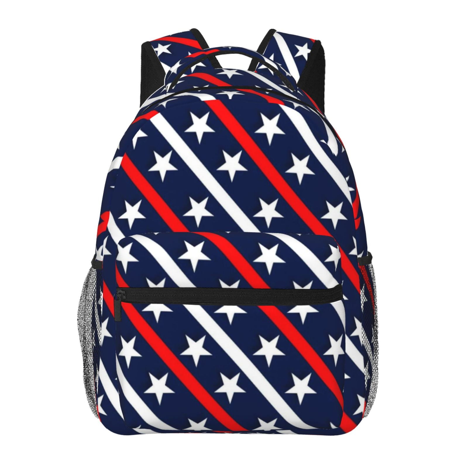 Fotbe Patriotic Star Pattern Casual Backpack for School, Travel, and ...