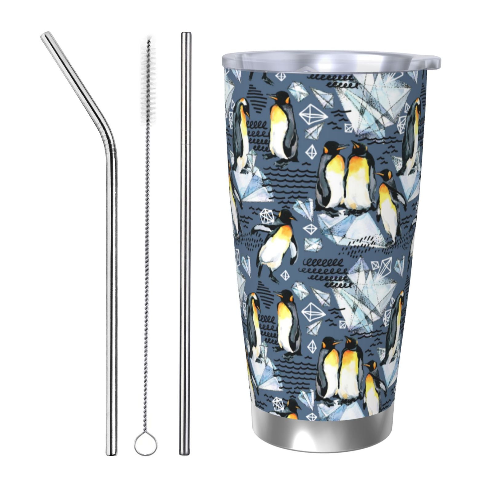 Fotbe Penguin Arctic Adventure Pattern 20 oz Tumbler Stainless Steel ...