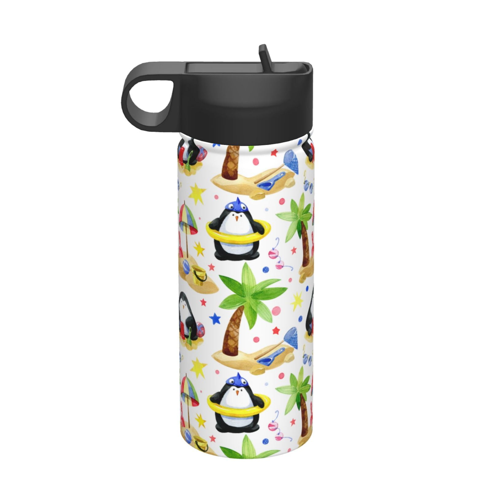 Fotbe Penguins On The Beach Pattern 18oz Sports Insulated Kettle ...