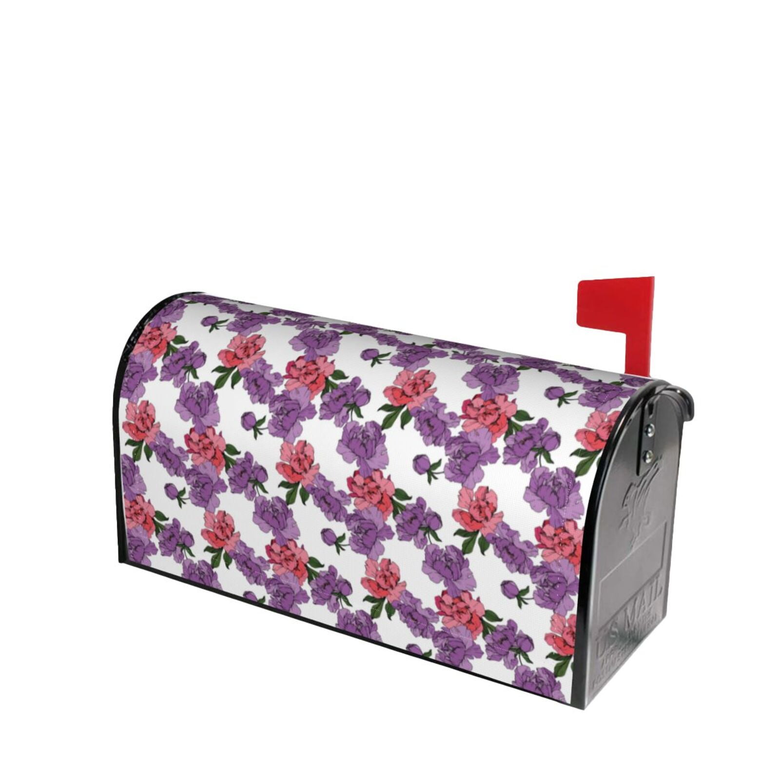 Fotbe Peonies Mailbox Covers Post Letter Box Cover Garden Decor ...
