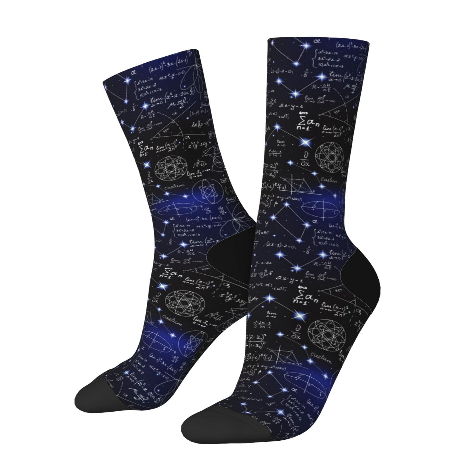 Fotbe Physical Formulas Pattern Long Socks for Men & Women – Breathable ...