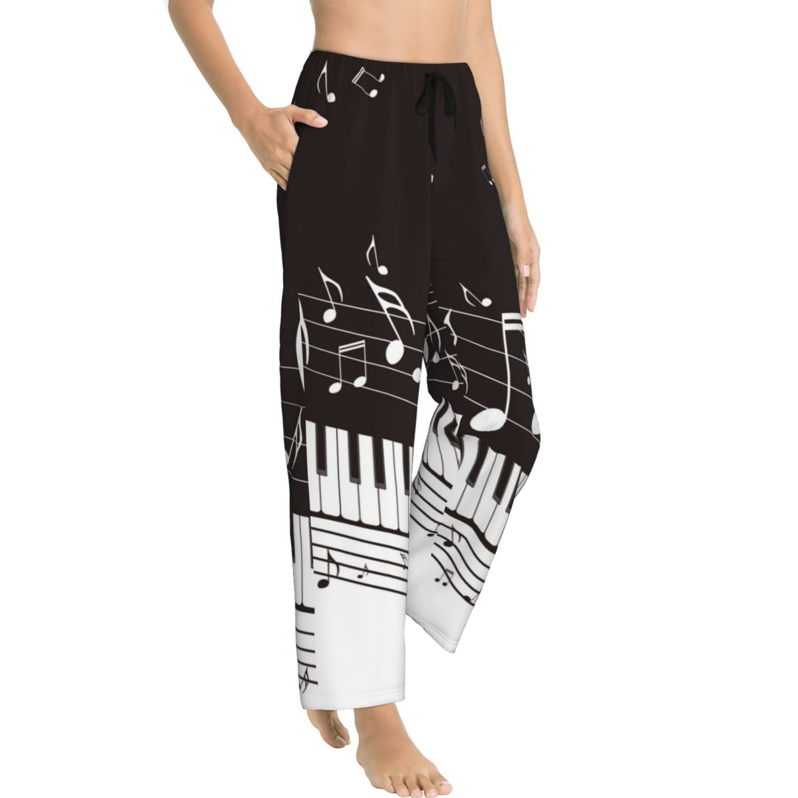 Fotbe Piano Keys With Musical Notes Women's Pajama Pants,Sleepwear ...