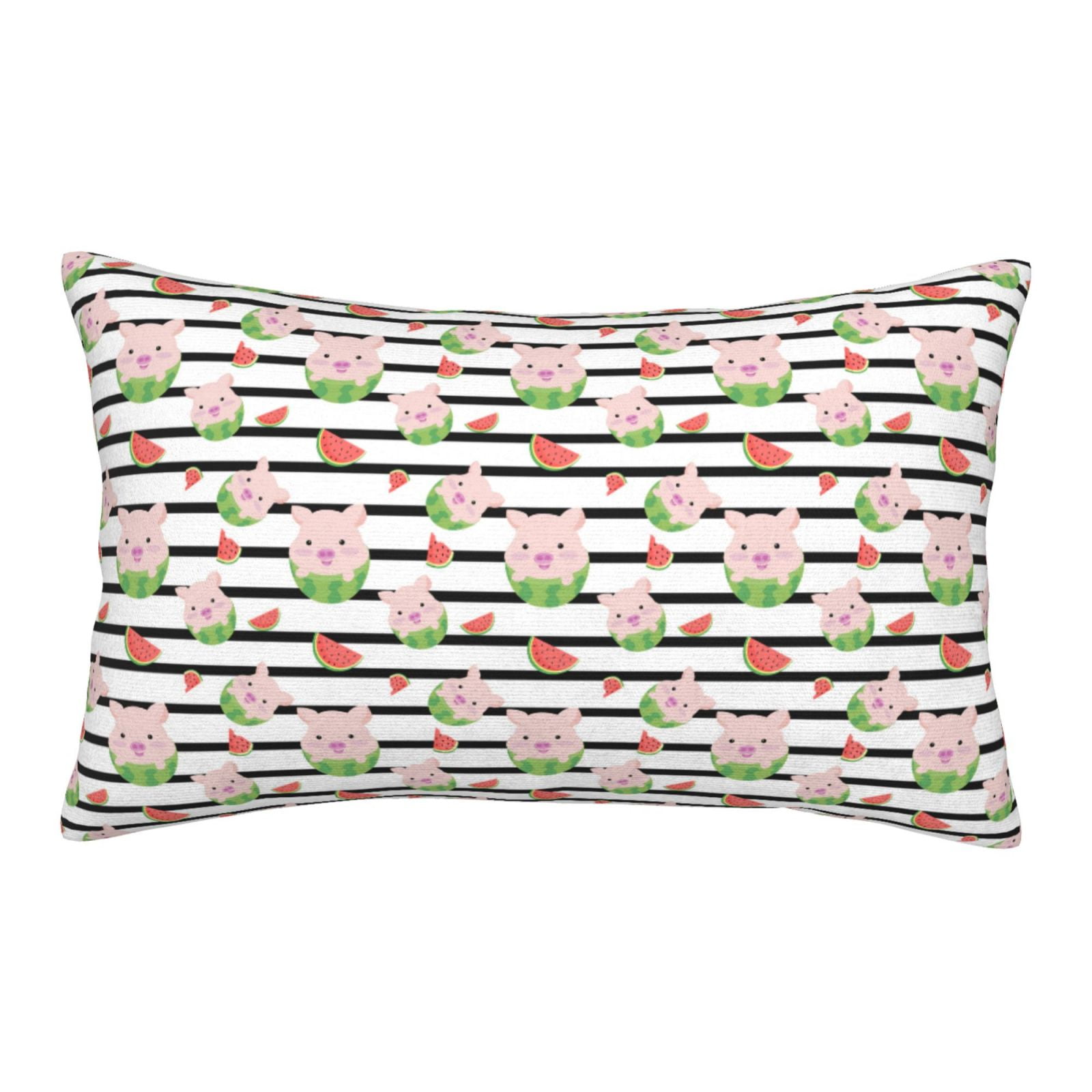 Fotbe Pig And Watermelon Pillow Cases - Envelope Closure - Luxury ...